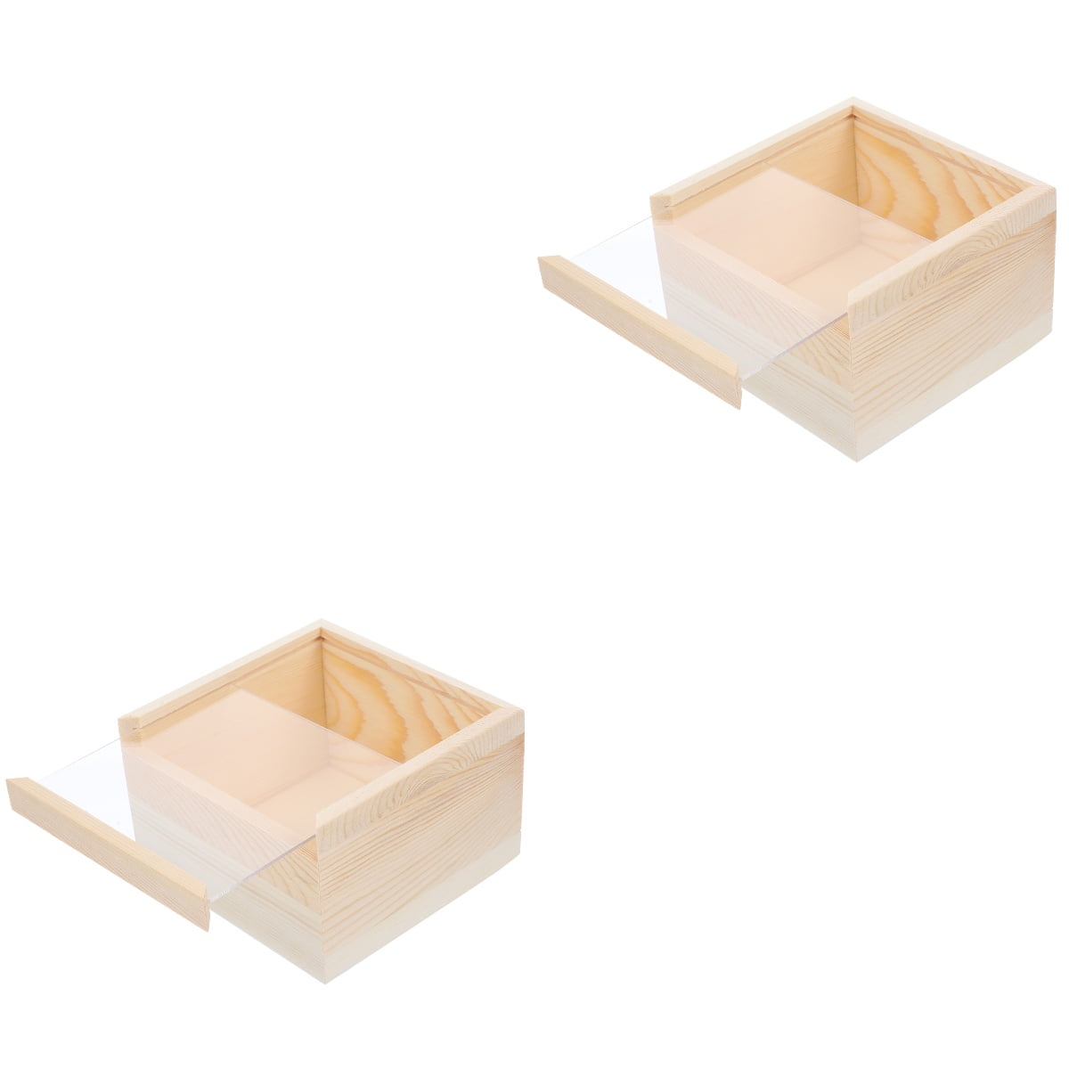 2 Pieces Storage Wooden Box Vintage Decor Decorative Storage Case ...