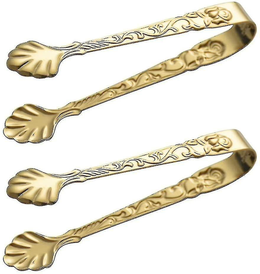 2 Pieces Sugar Tongs Stainless Steel Ice Tongs Candy Bar Tongs Ice Cube ...