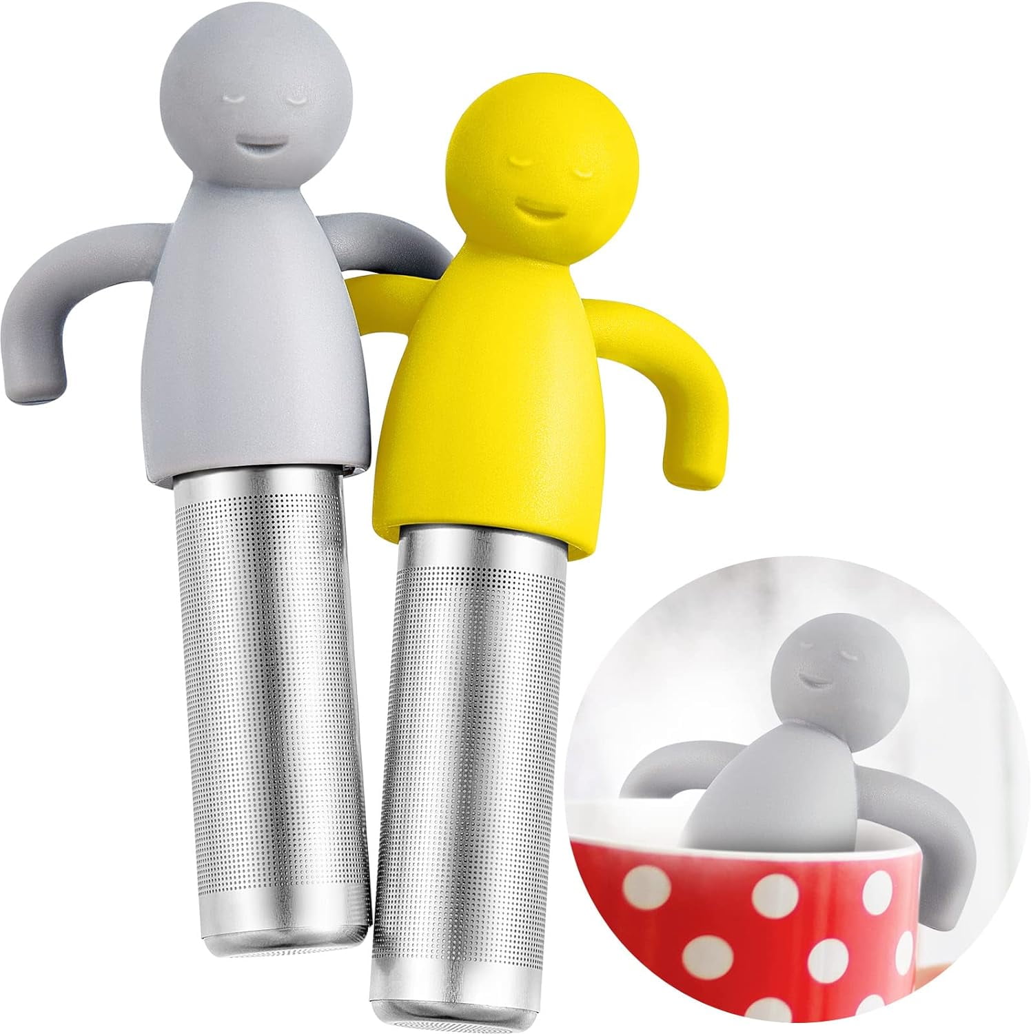 2 Pieces Tea Infuser for Loose Tea Cute Fine Mesh Tea Strainer ...