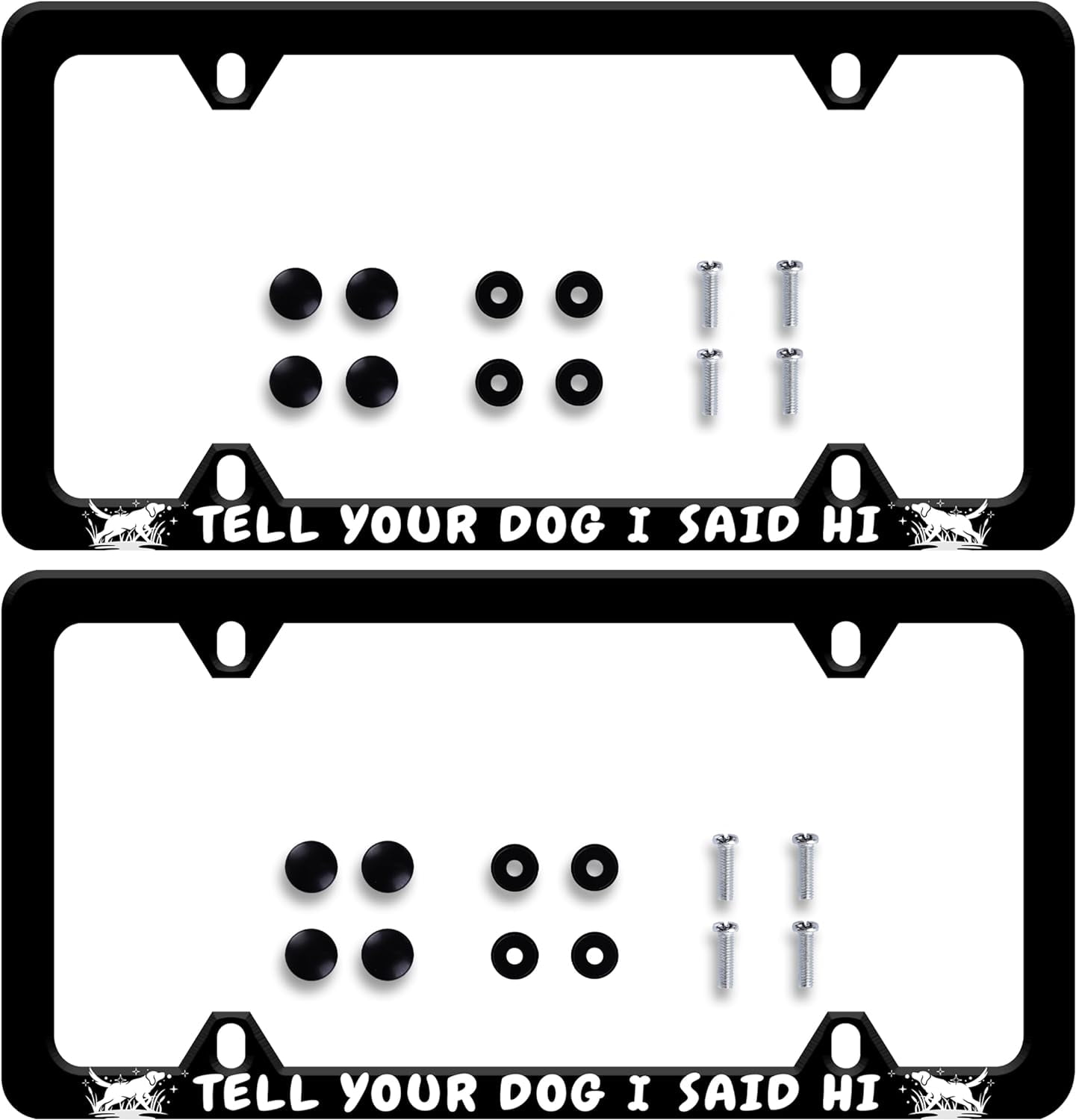 2 Pieces Tell Your Dog I Said Hi License Plate Frame Animal License ...