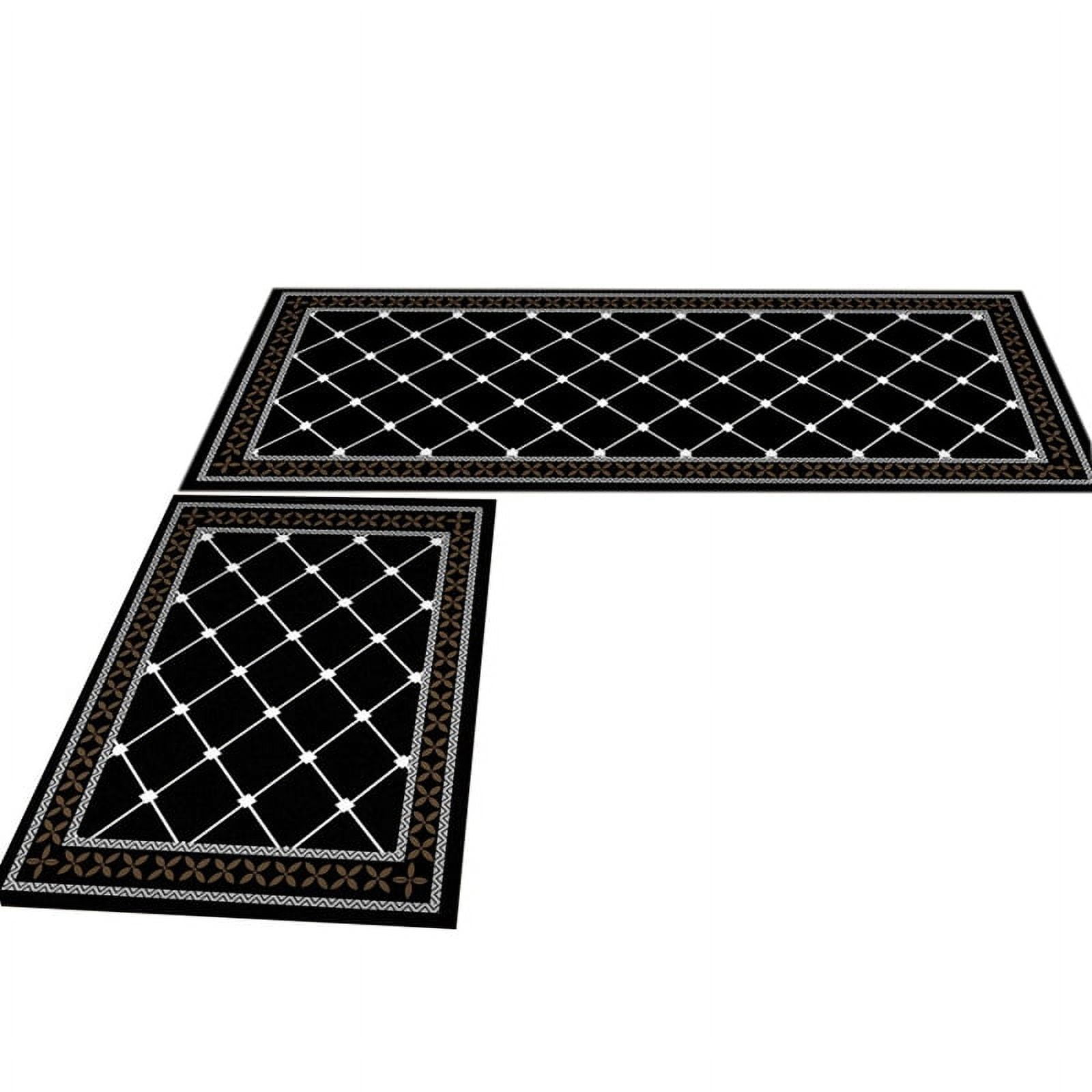 Cushioned Kitchen Floor Mats Set, Anti Fatigue, Waterproof, Polyester ...