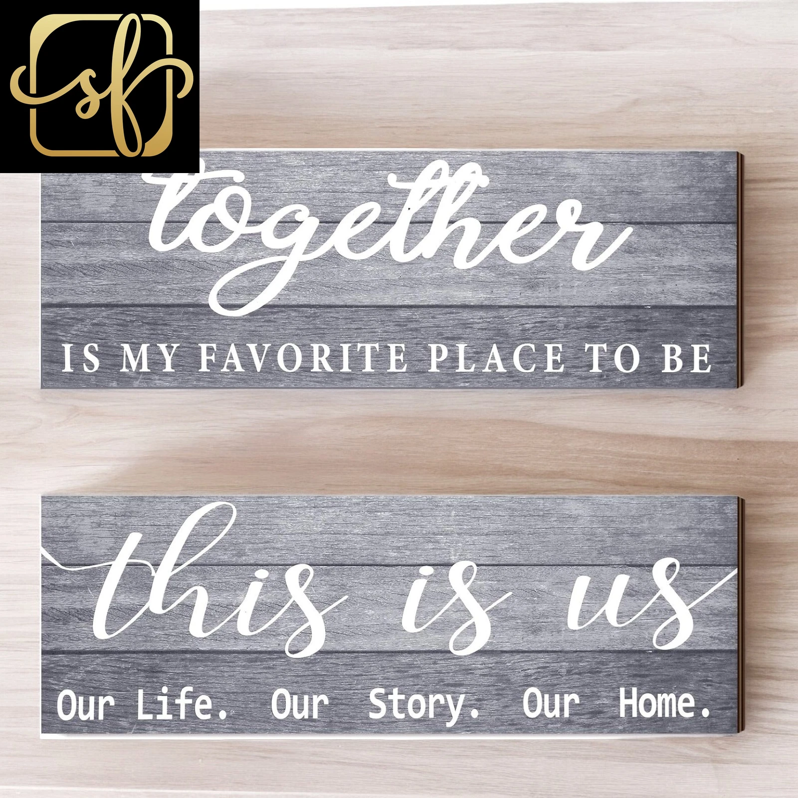 2 Pieces This Is Us Our Life Our Story Our Home Wall Signs Decor ...