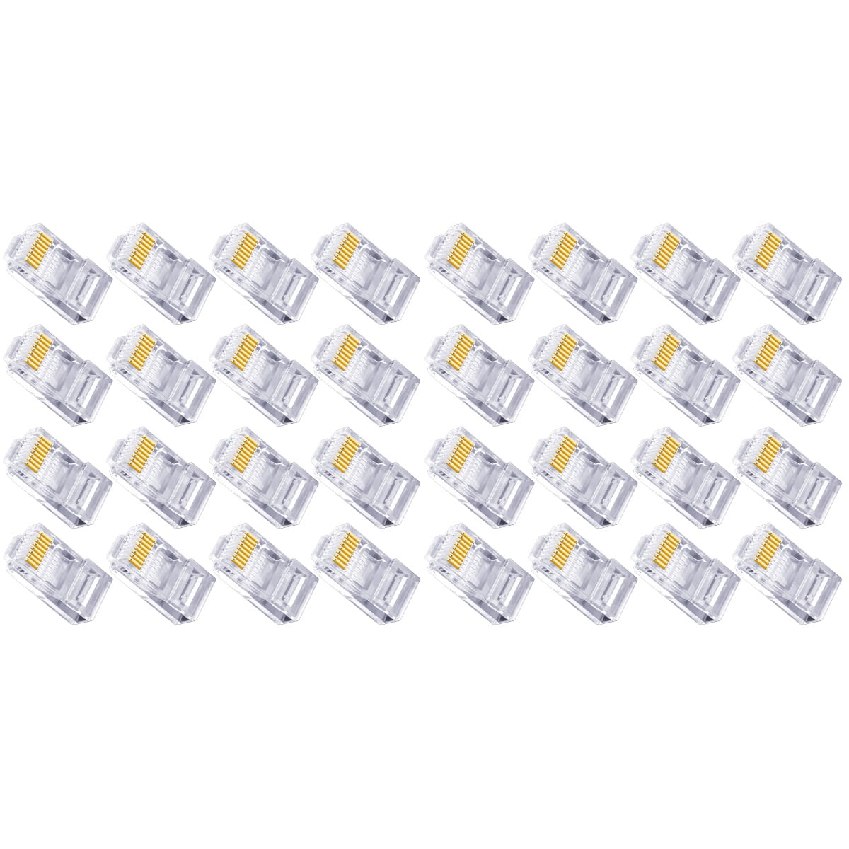 2 Pieces Through Hole Network Crystal Internet Cable Crimp Connectors ...