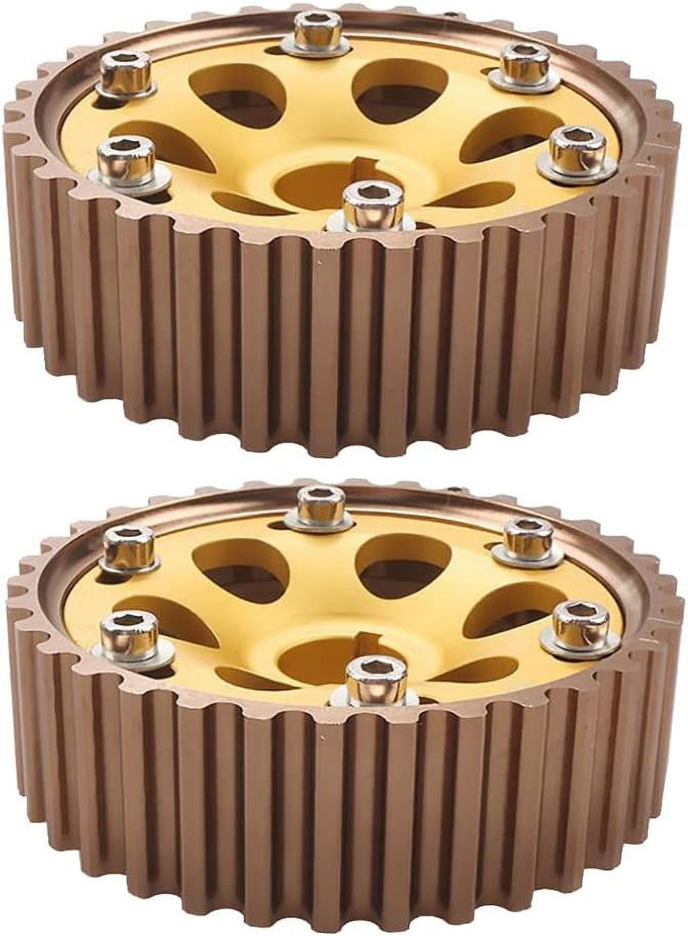 2 Pieces Timing Pulley, Sovob Durable Timing Belt Pulley Aluminum Alloy ...