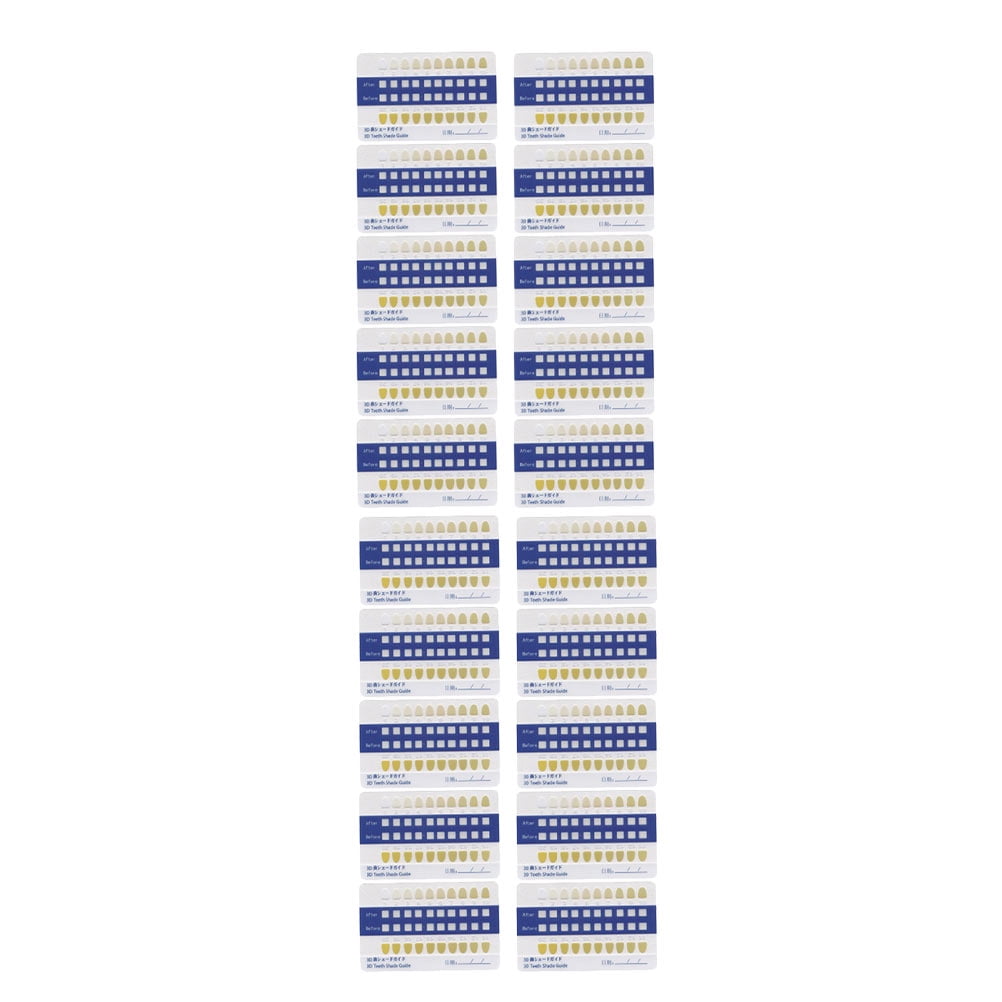 2 Pieces Tooth Color Shade PVC Shades Cartoon Toothbrush Teeth Contrast ...