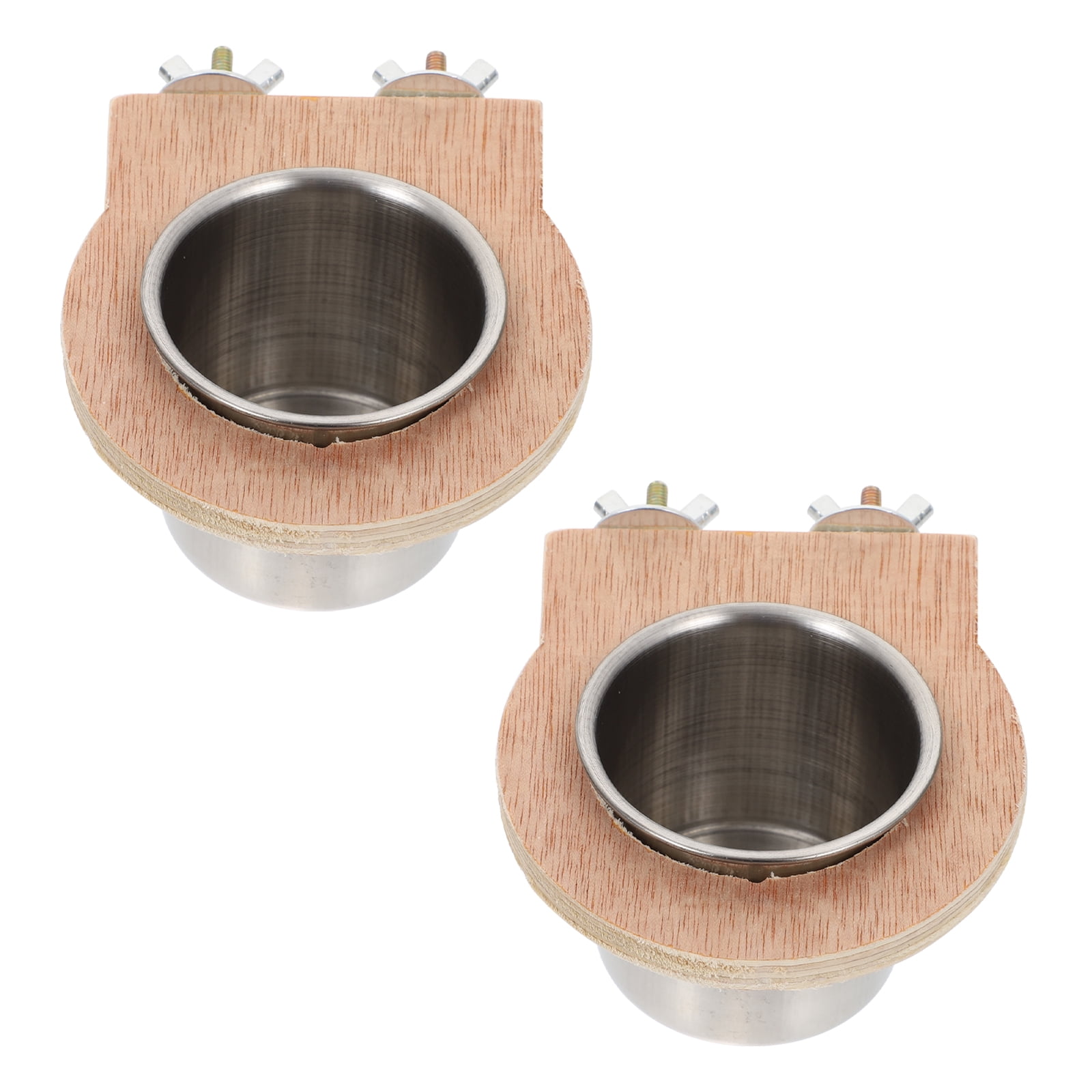 2 Pieces Toy Water Cup Trough Bird Cage Hanging Pigeon Feeding Bowl ...