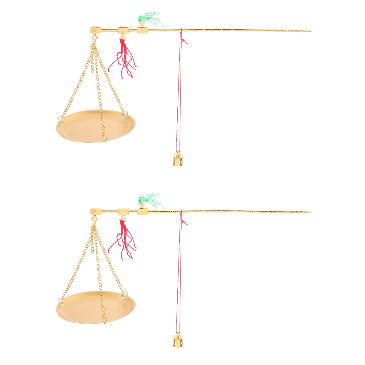 2 Pieces Toys Ornament Table Top Decor Miligram Scale Desktop Copper ...