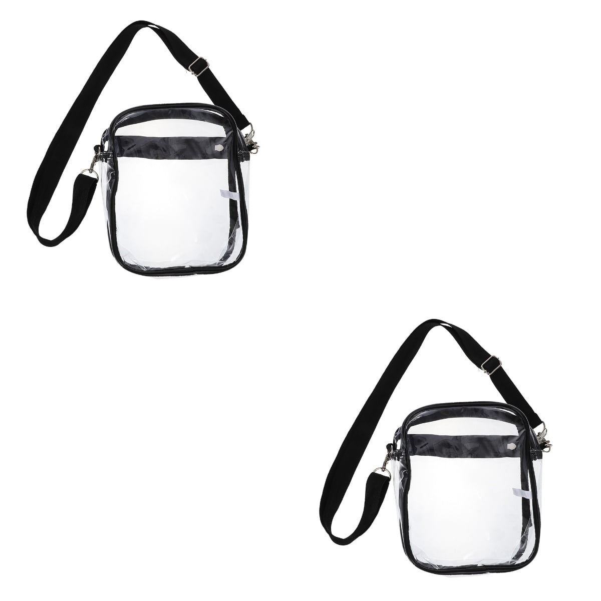 2 Pieces Transparent Shoulder Bag Crossbody Portable Single-shoulder ...