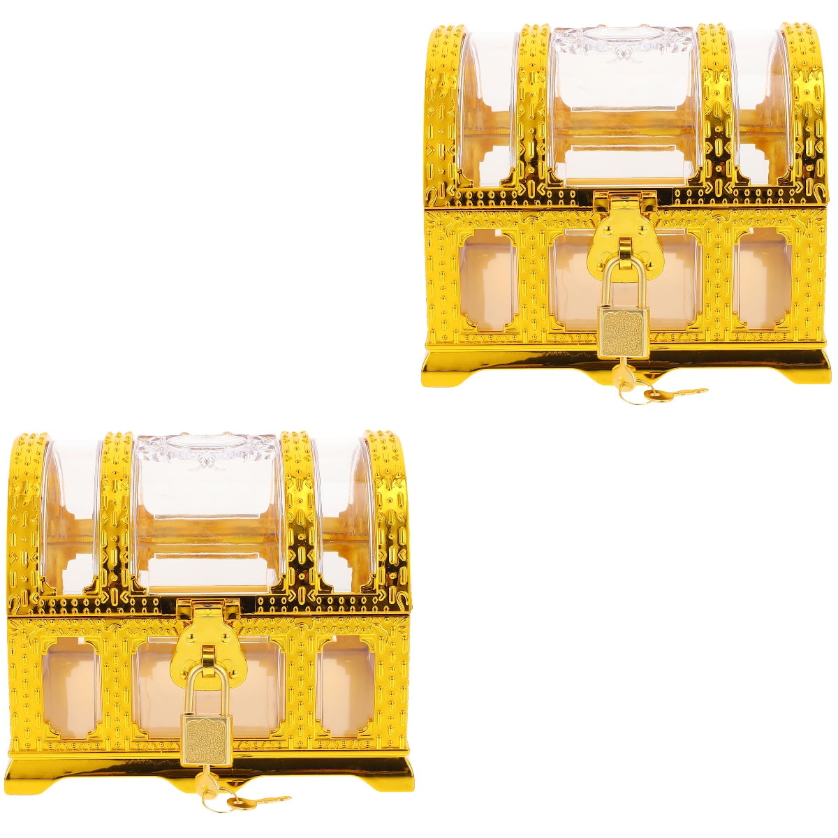 2 Pieces Treasure Chest for Kids Prizes Jewelry Pirate Baby - Walmart.com