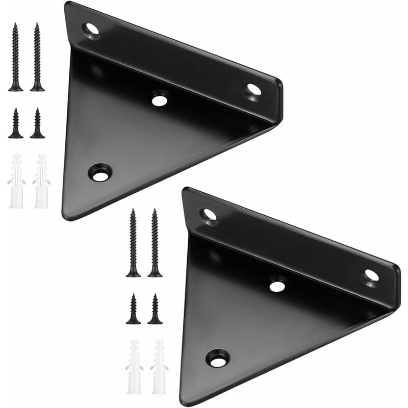 2 Pieces Triangle Shelf Brackets, Floating Shelf Brackets, Concealed ...