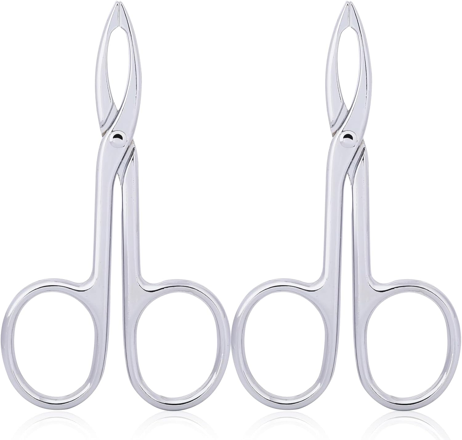 2 Pieces Tweezers Scissor Handle Slant Tip Eyebrows Tweezers Scissors ...