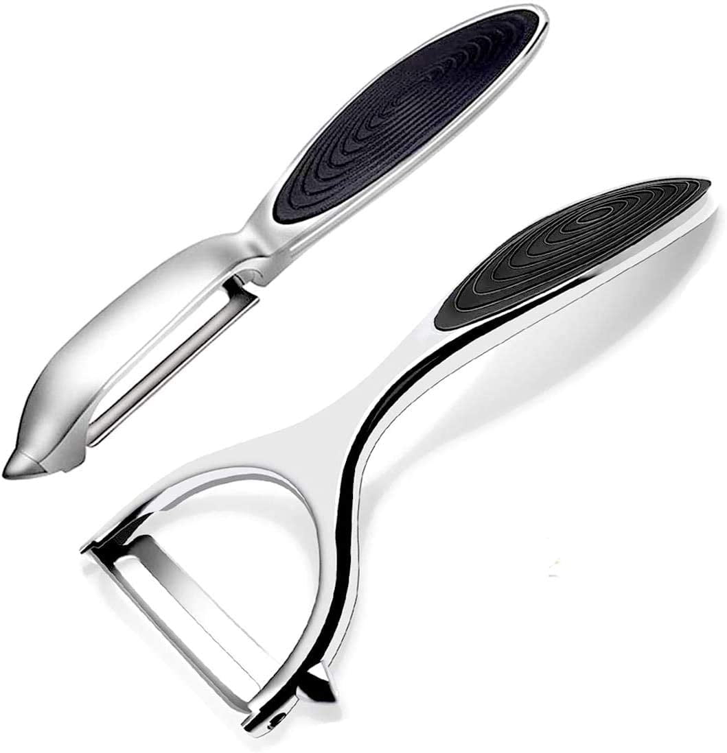 2 Pieces Vegetable Peeler, Stainless Steel, Soft Skin Peeler with ...