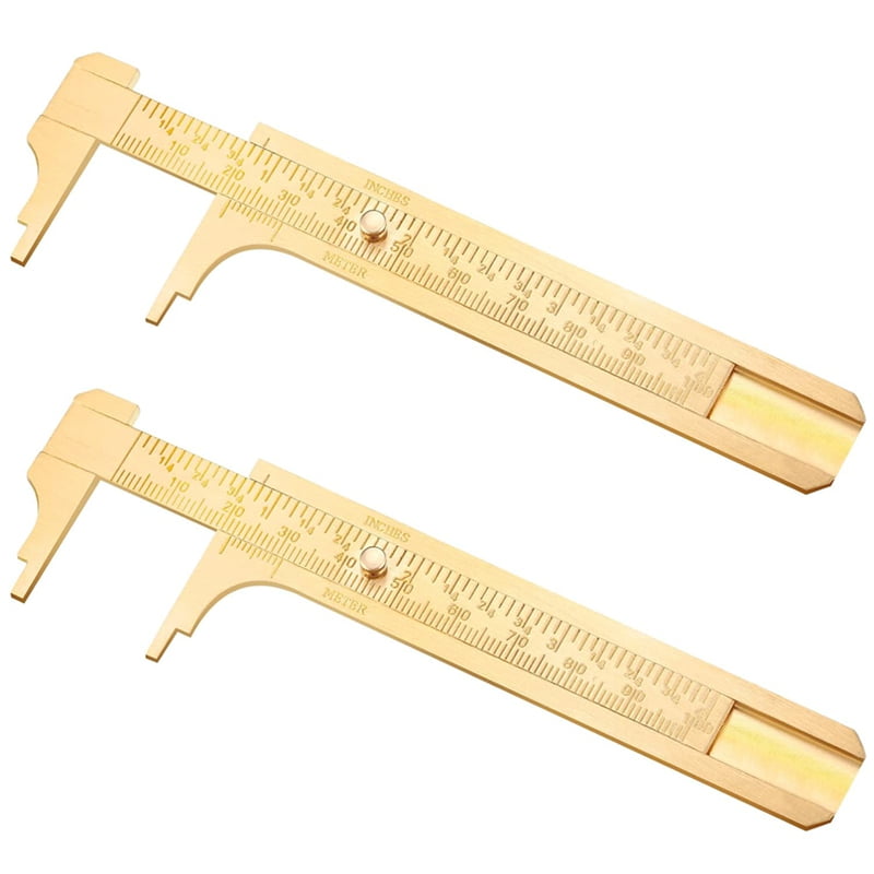 2 Pieces Vernier Calipers Pocket Calipers Measuring Dual Scale Sliding ...