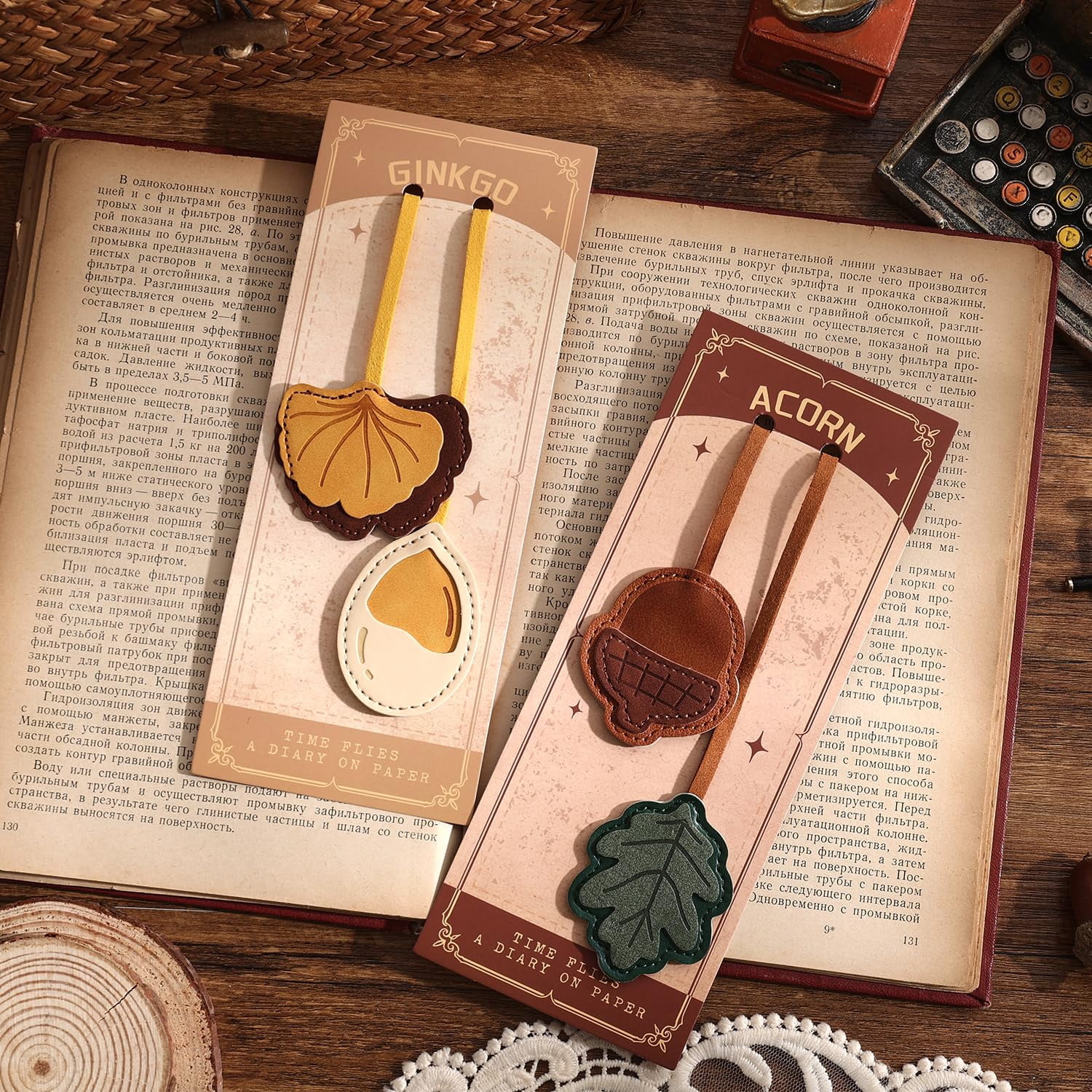 2 Pieces Vintage Leather Bookmarks For Women Personalized Pu Book Marks ...