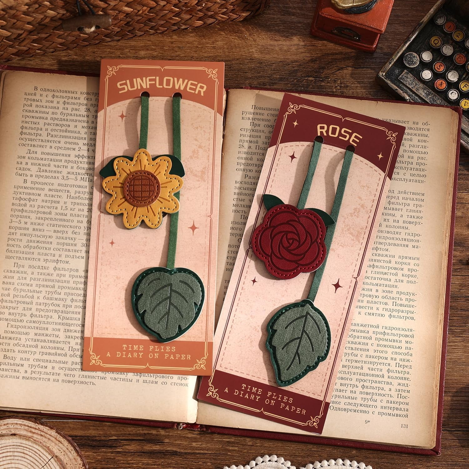 2 Pieces Vintage Leather Bookmarks for Women, Personalized PU Book ...