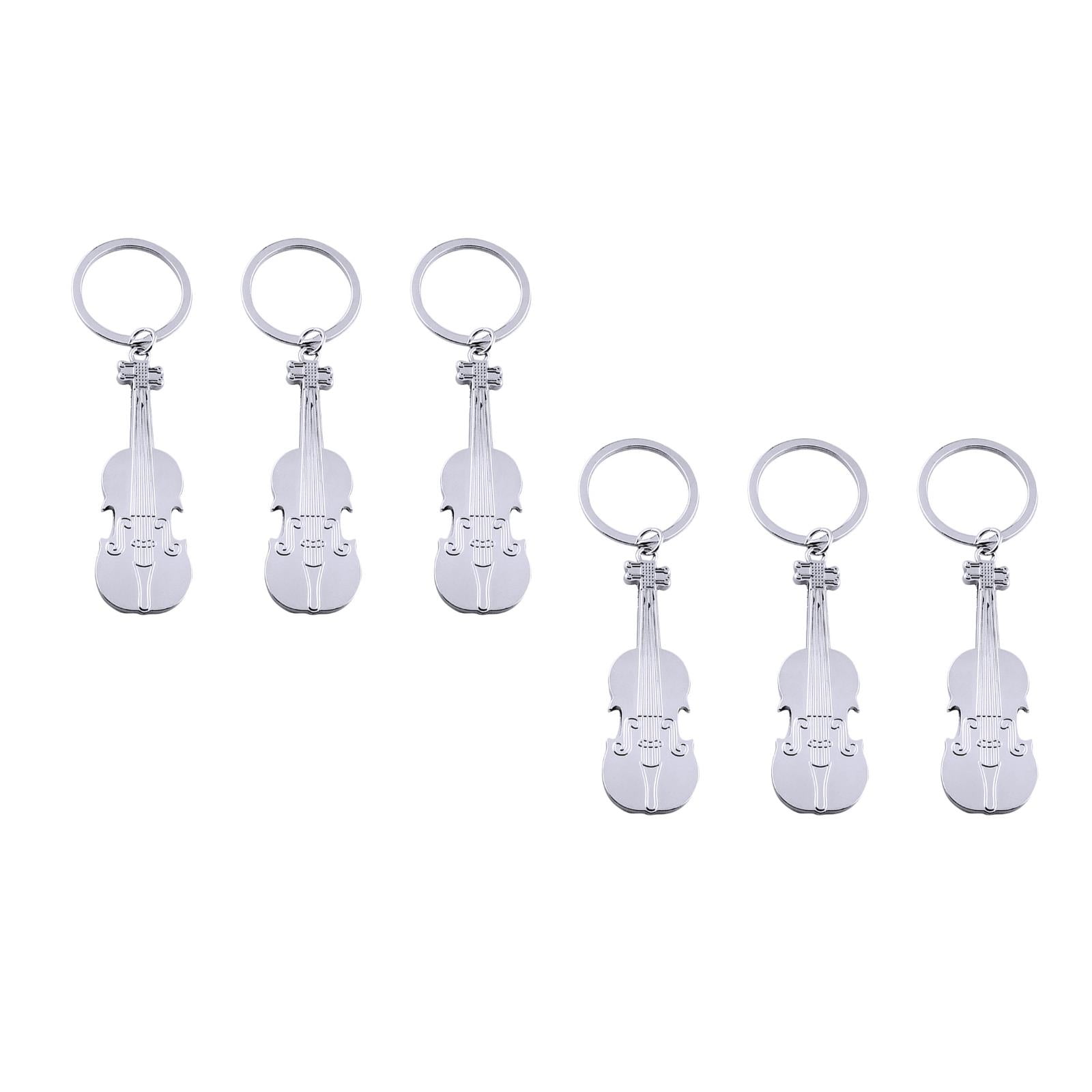 2 Pieces Violin Corkscrew Musical Instrument Keychain - Walmart.com