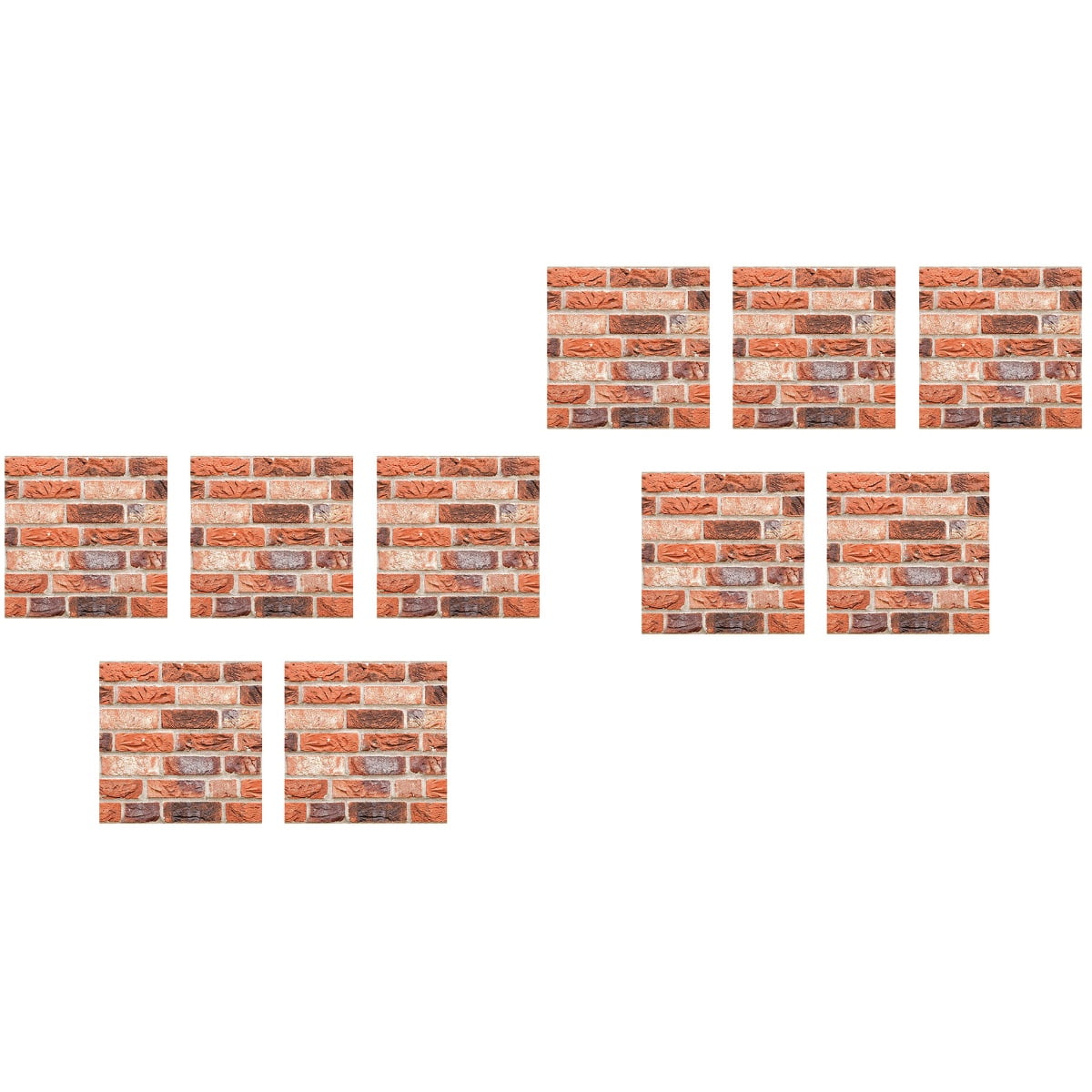 2 Pieces Wall Paper Sticker Brick Pattern Three-dimensional - Walmart.com