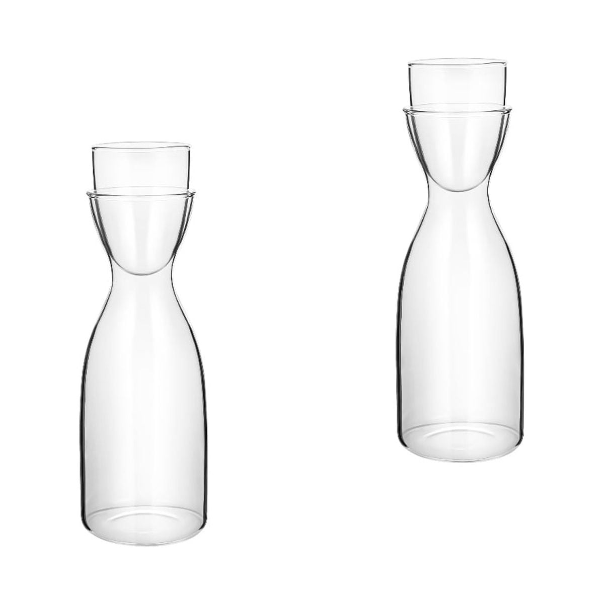 ONAPARTER 2 Pieces Water Glasses Beverage Pitcher with Lid Carafe Lids ...