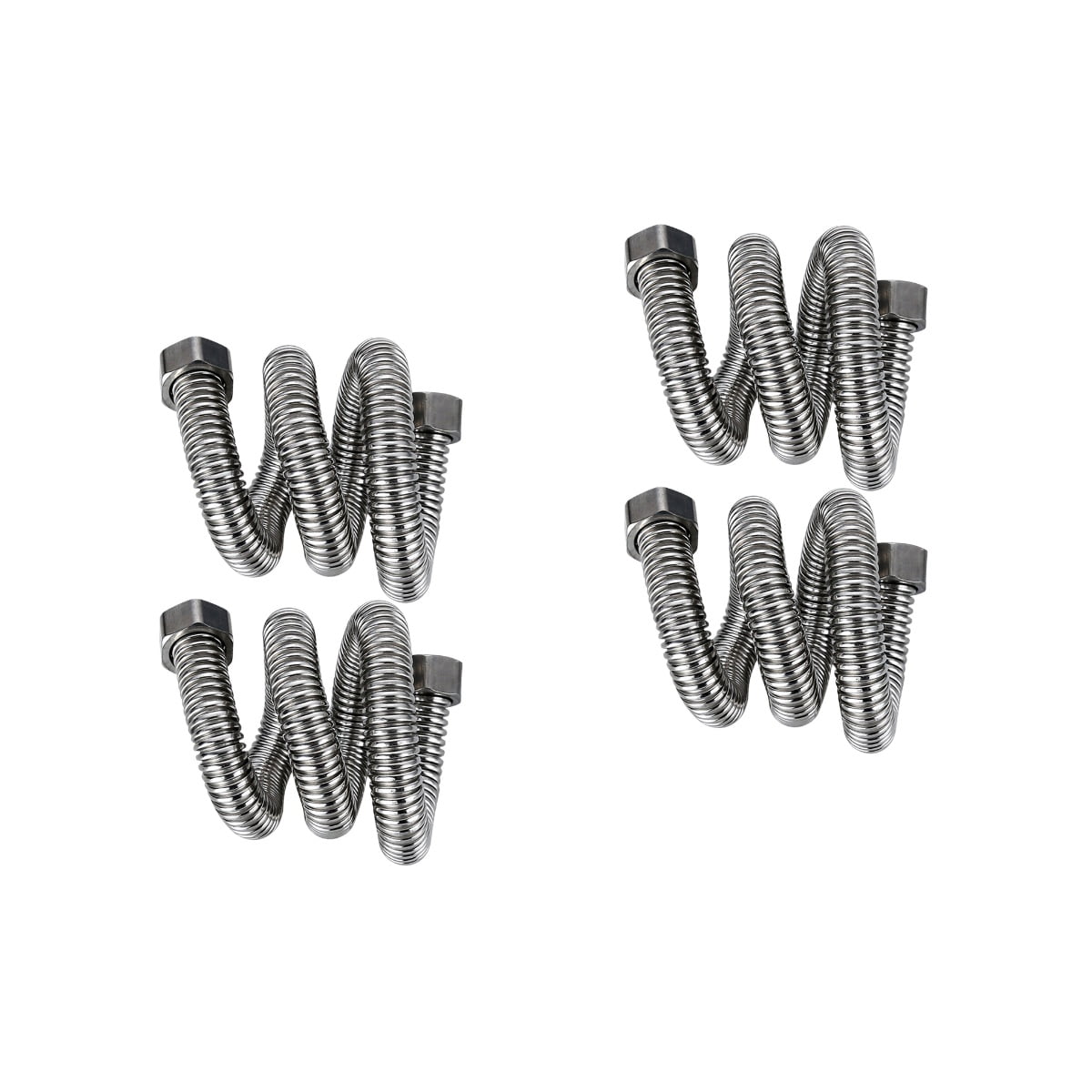 2 Pieces Water Stainless Steel Bellows Pressure Pipe - Walmart.com