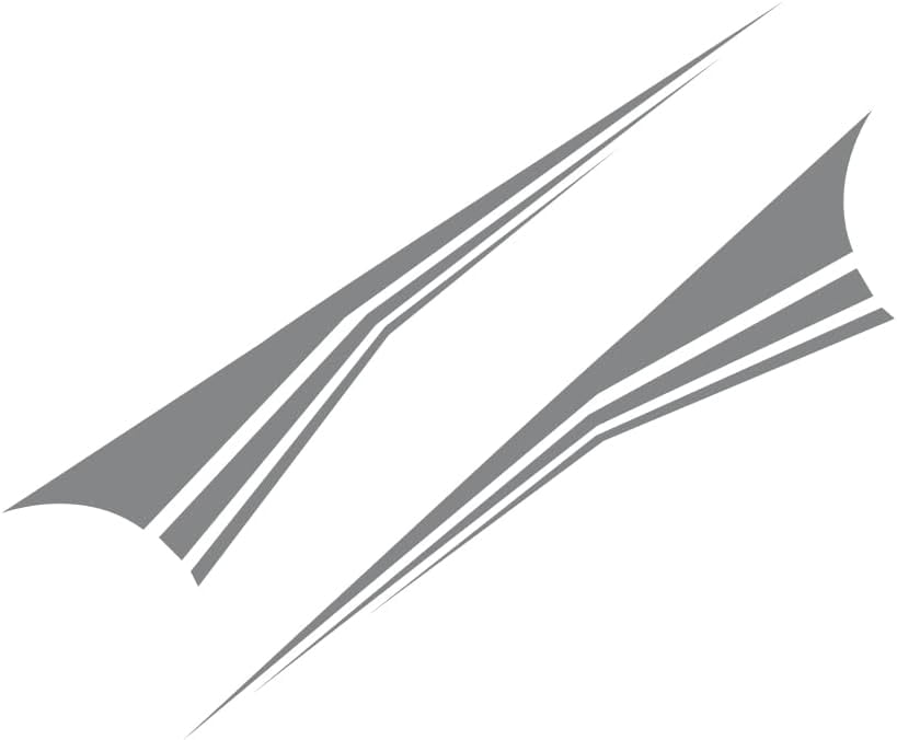 2 Pieces Waterproof Car Side Body Decal, Sovob Pvc Sticker Racing Long ...