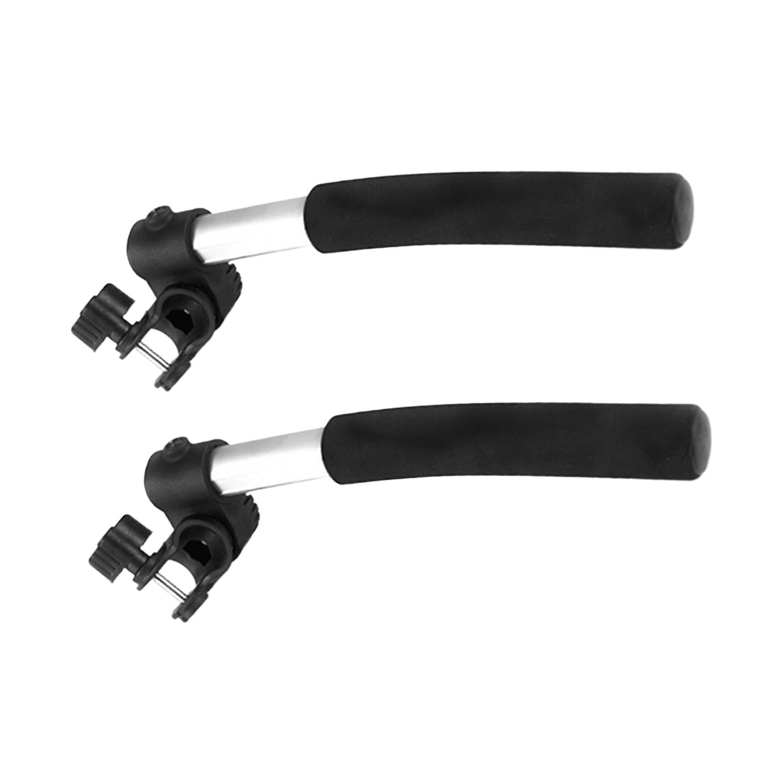 2 Pieces Wheelchair Handle Extender Pram Extension Adjustable Push Bar ...