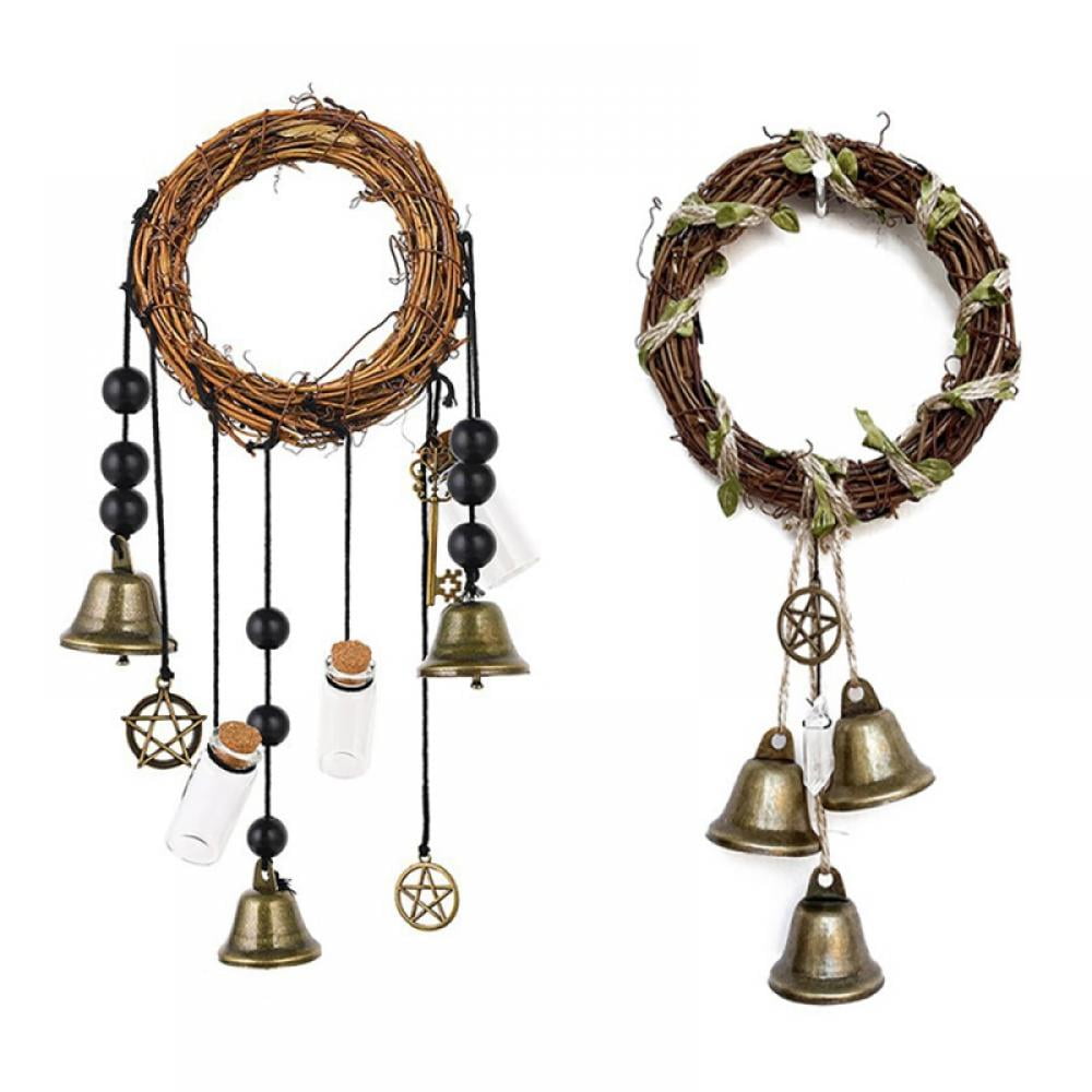 2 Pieces Wiccan Bell Wind Chimes Witch Wind Chimes Door Hanger Hanging ...