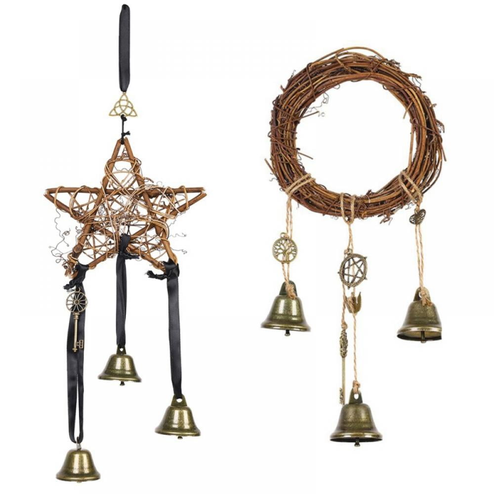 2 Pieces Wiccan Bell Wind Chimes Witch Wind Chimes Door Hanger Hanging ...