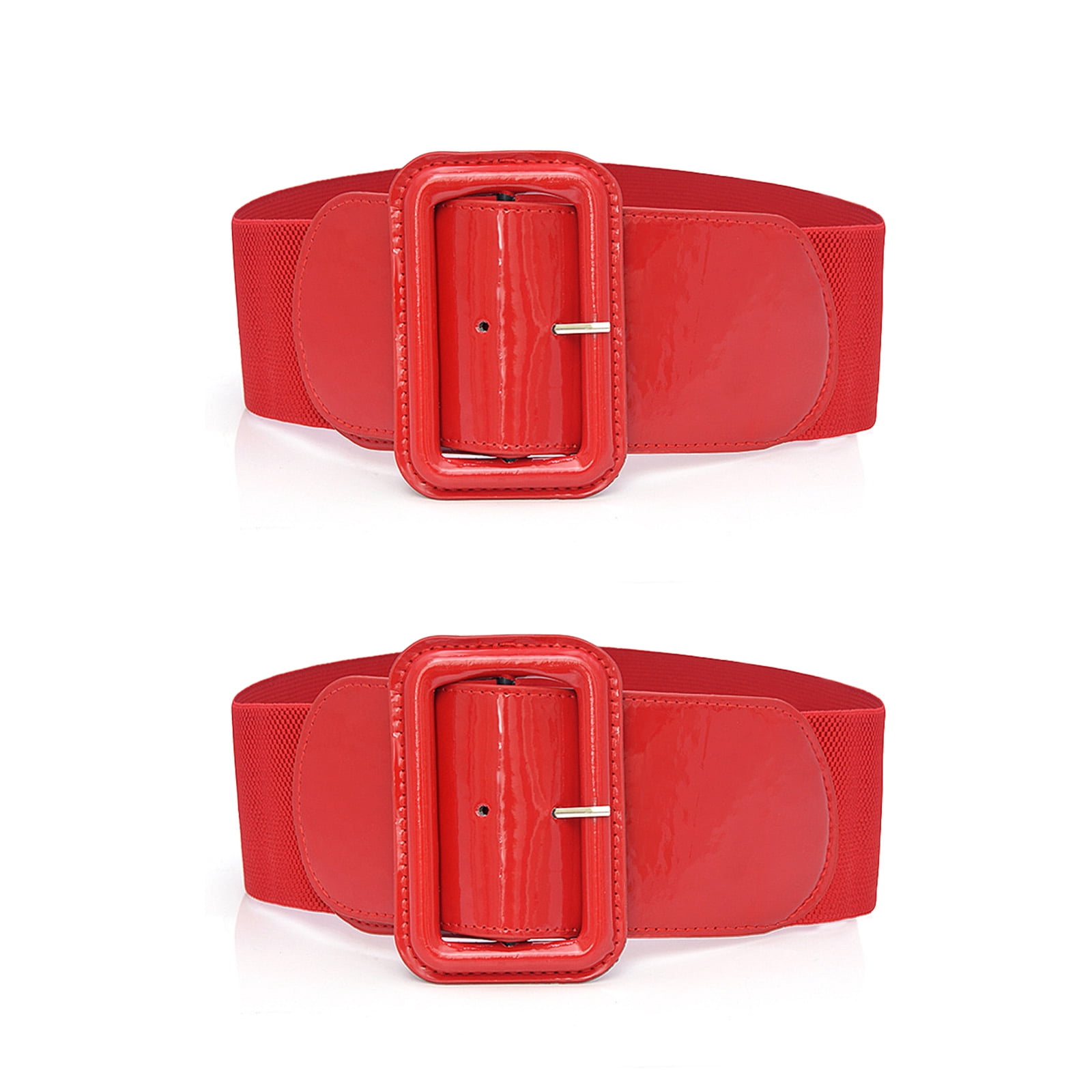 2 Pieces Wide Elastic Women's Belts for Dress, Adjustable Stretchy ...