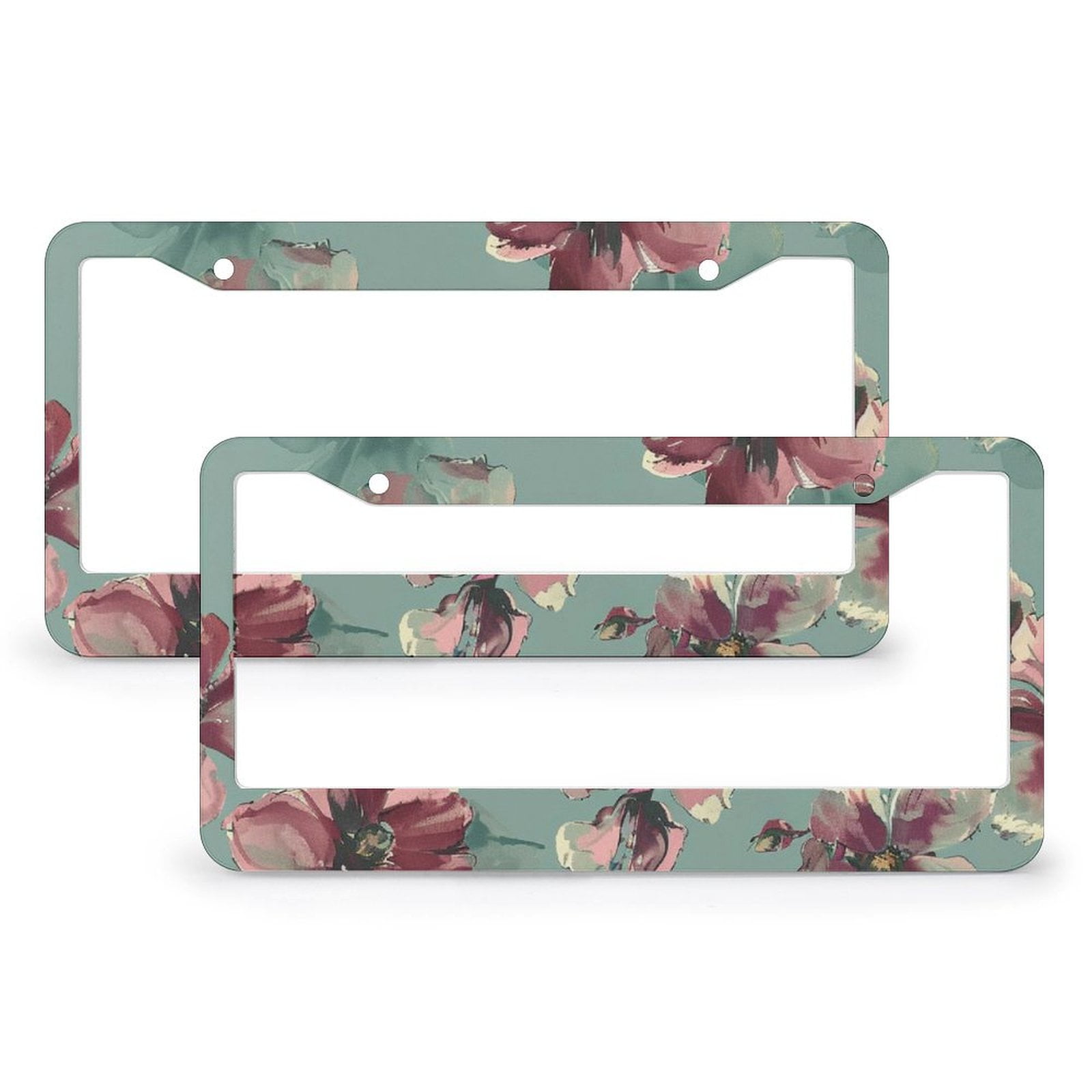 2 Pieces Wildflower Sage Green License Plate Frame Wild Flowers ...