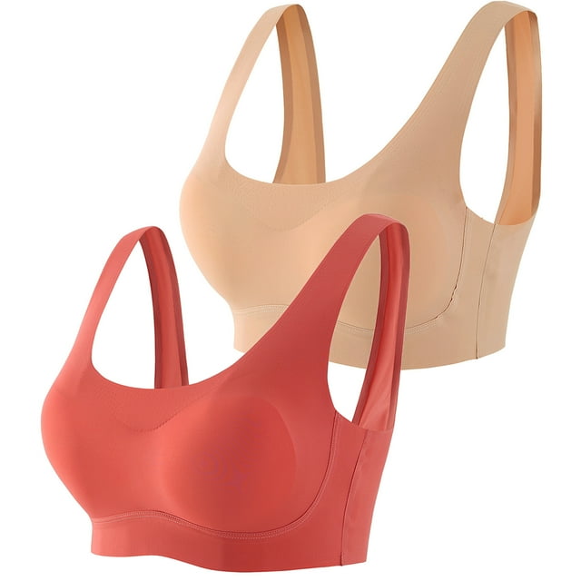 2 Pieces Women's Bra Compression High Support Bra For Women's Every Day ...