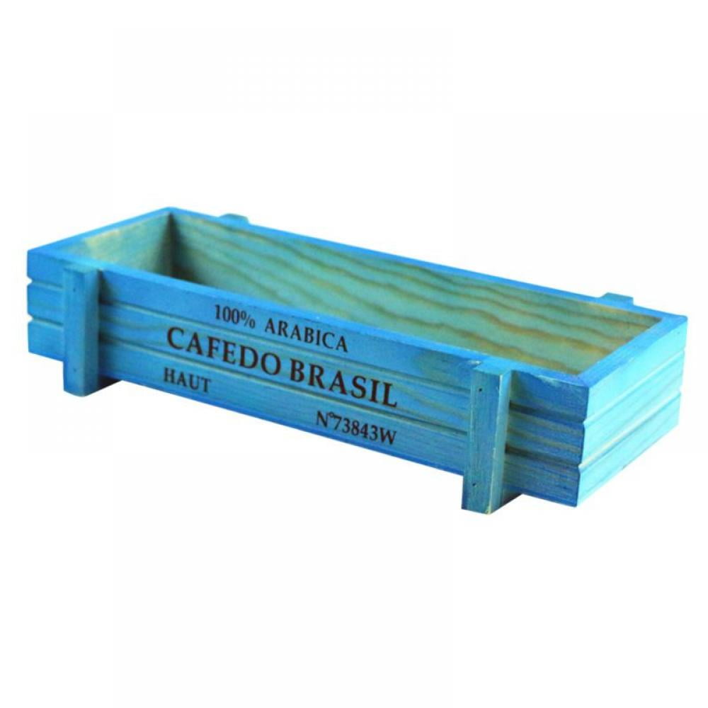 2 Pieces Wooden Garden Planter Vintage Planter Box Rustic Rectangular ...