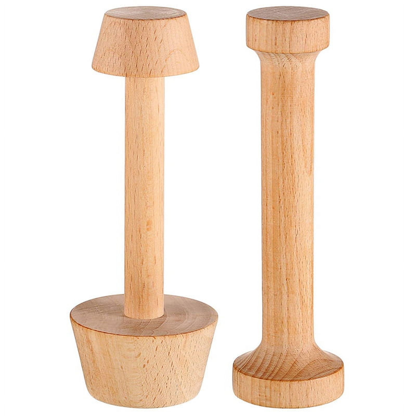 2 Pieces Wooden Tart Tamper Set Tart Pan Wooden Molds Egg Tarts Tamper ...