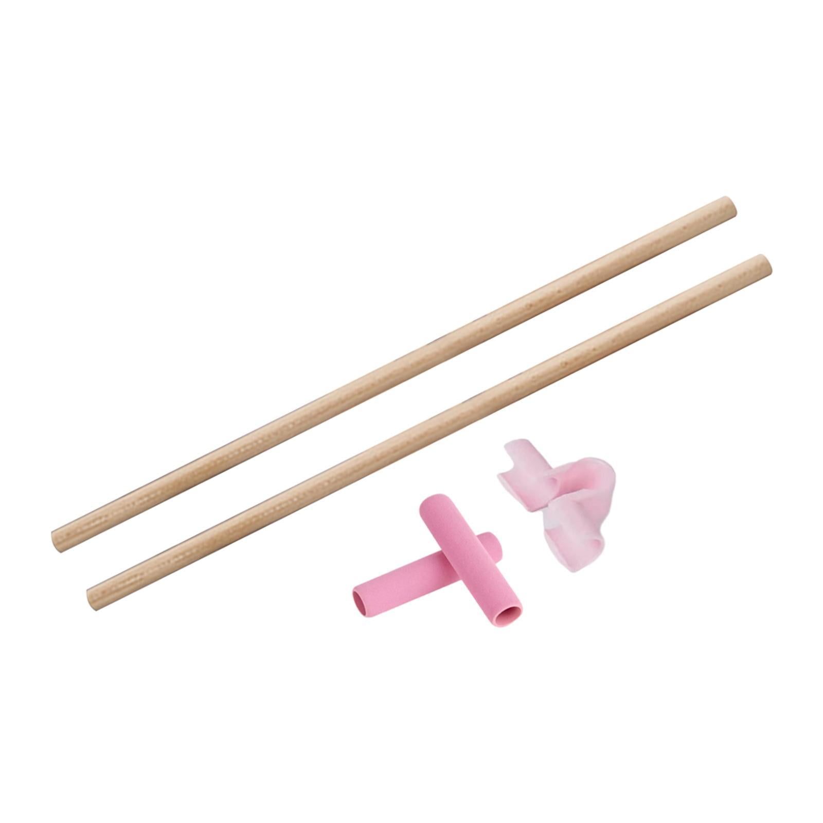 2 Pieces Yoga Stick Posture Corrector Back Stretcher Wooden Material ...