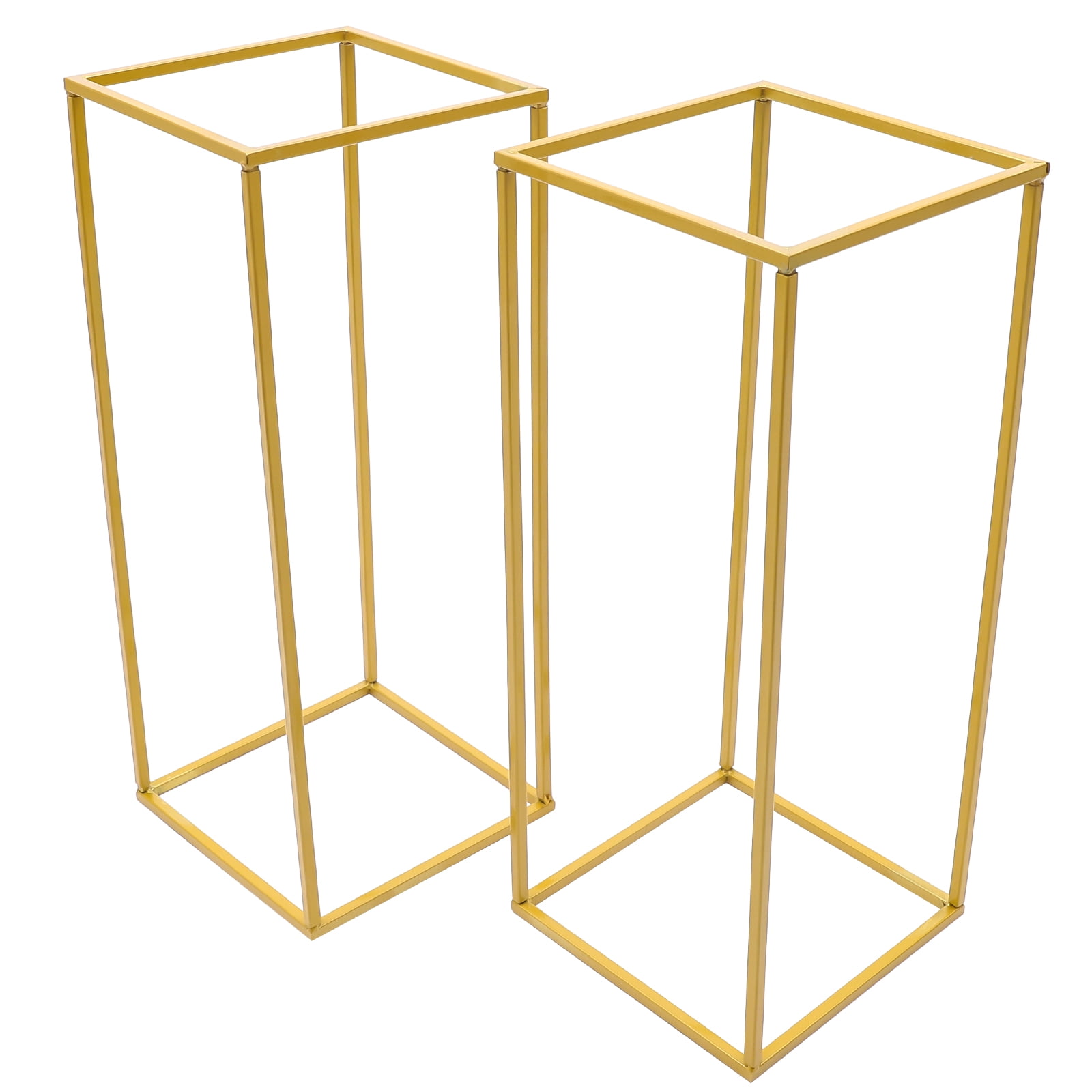 2 Pieces of 60cm Decorative Wedding Flower Stand 25*25*60cm Gold ...