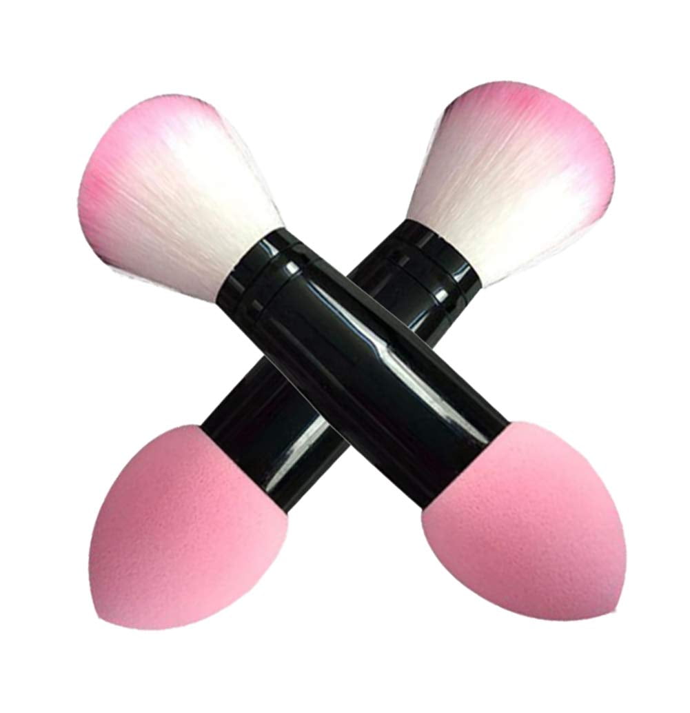 2 Pieces of Professional Blush Beautiful Makeup Brush With One End of ...