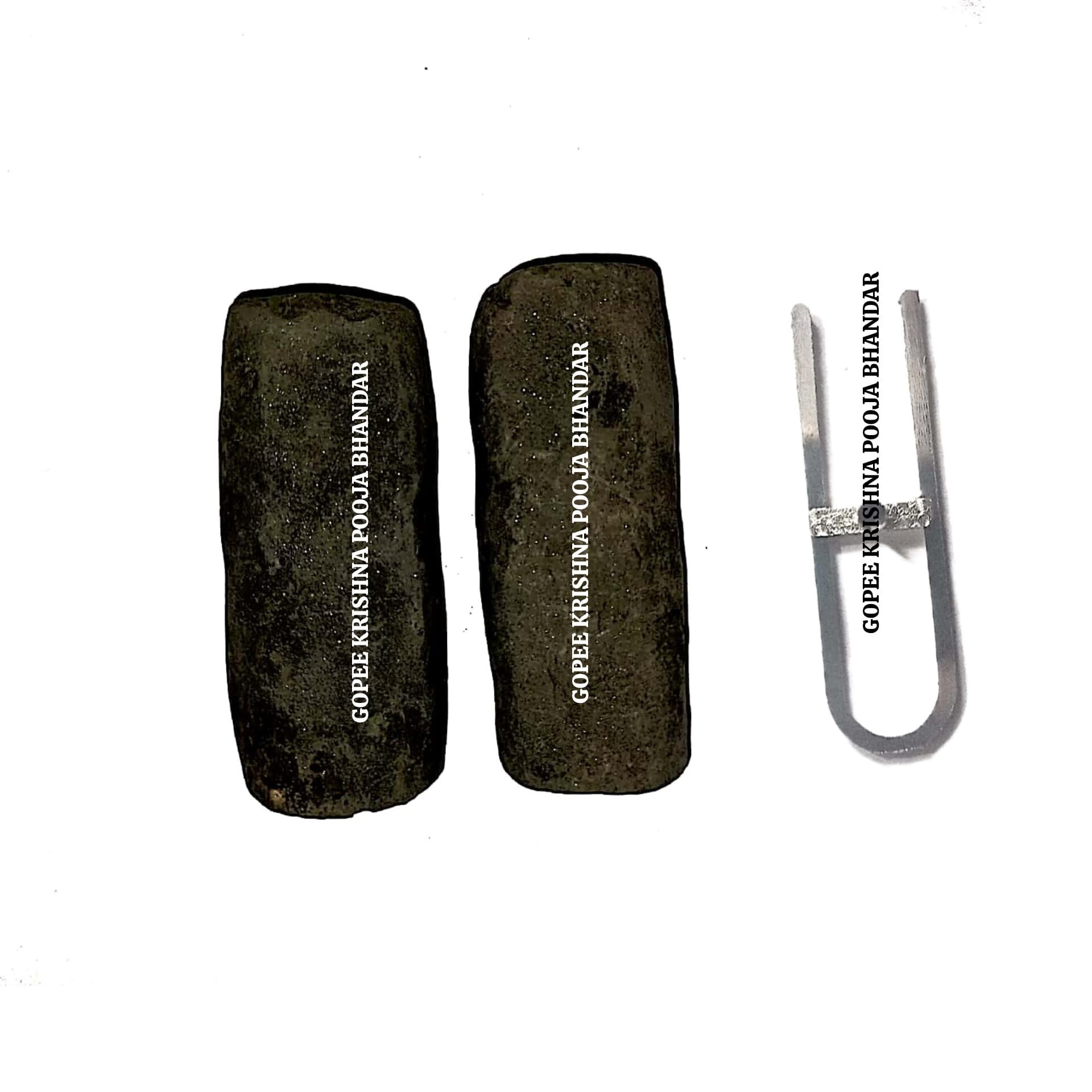 2 Pieces of Pure BRAJ Raj with a U-Shaped Tilak Stamp from VRINDAVAN ...