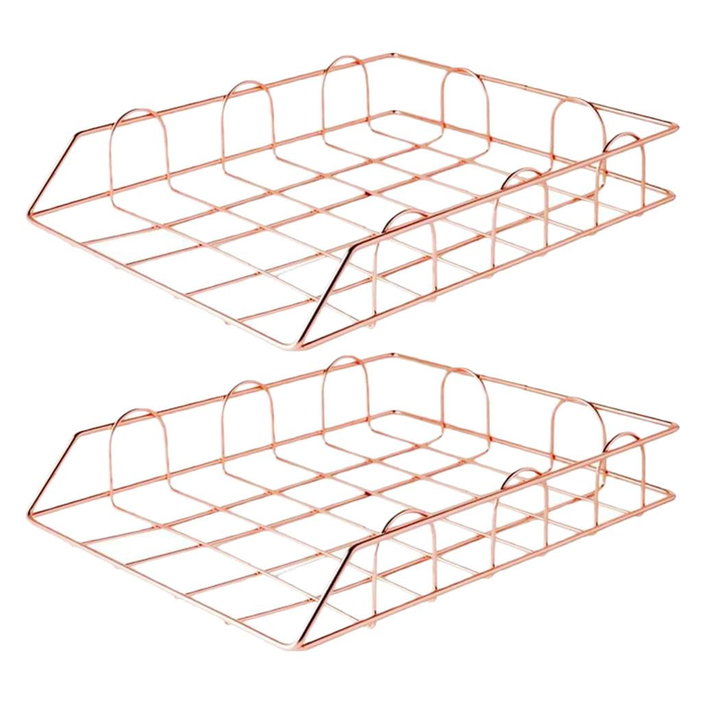 2 Pieces of Stackable Mailboxes Documents Paper Filing Shelf Holder ...