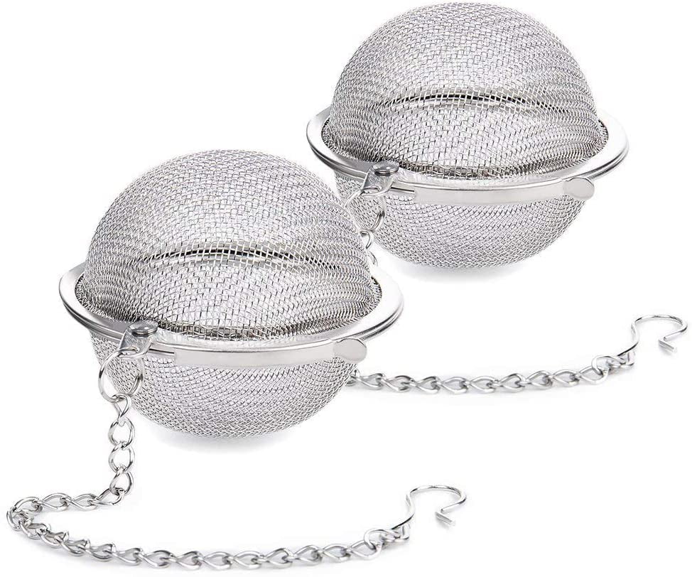 2 Pieces of Stainless Steel Tea Balls, Mesh Tea Infuser Filter ...