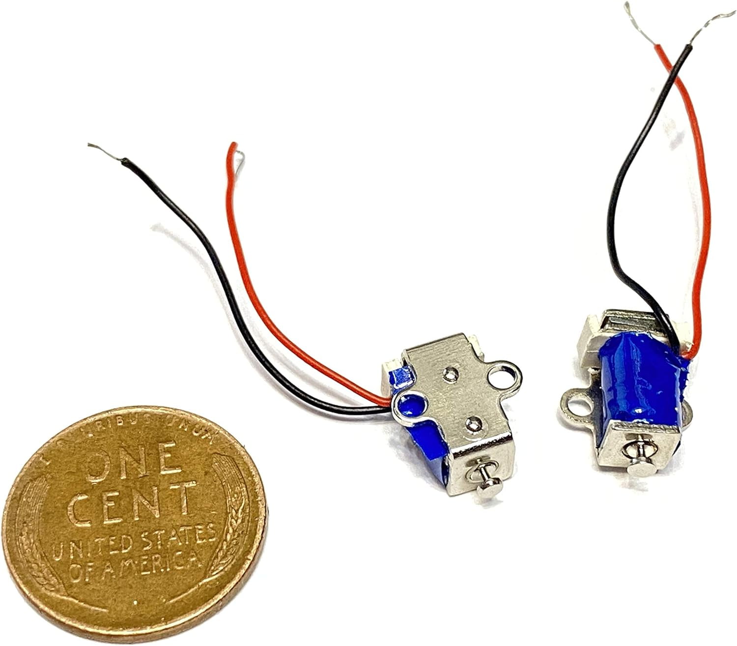 2 Pieces tiny Miniature Solenoid Suction 2x Pull Micro Pneumatic push ...