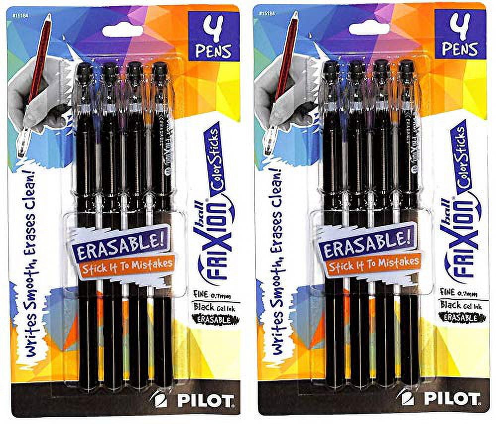 (2) Pilot FriXion ColorSticks Erasable Pen, Ink Color: Black, Point ...