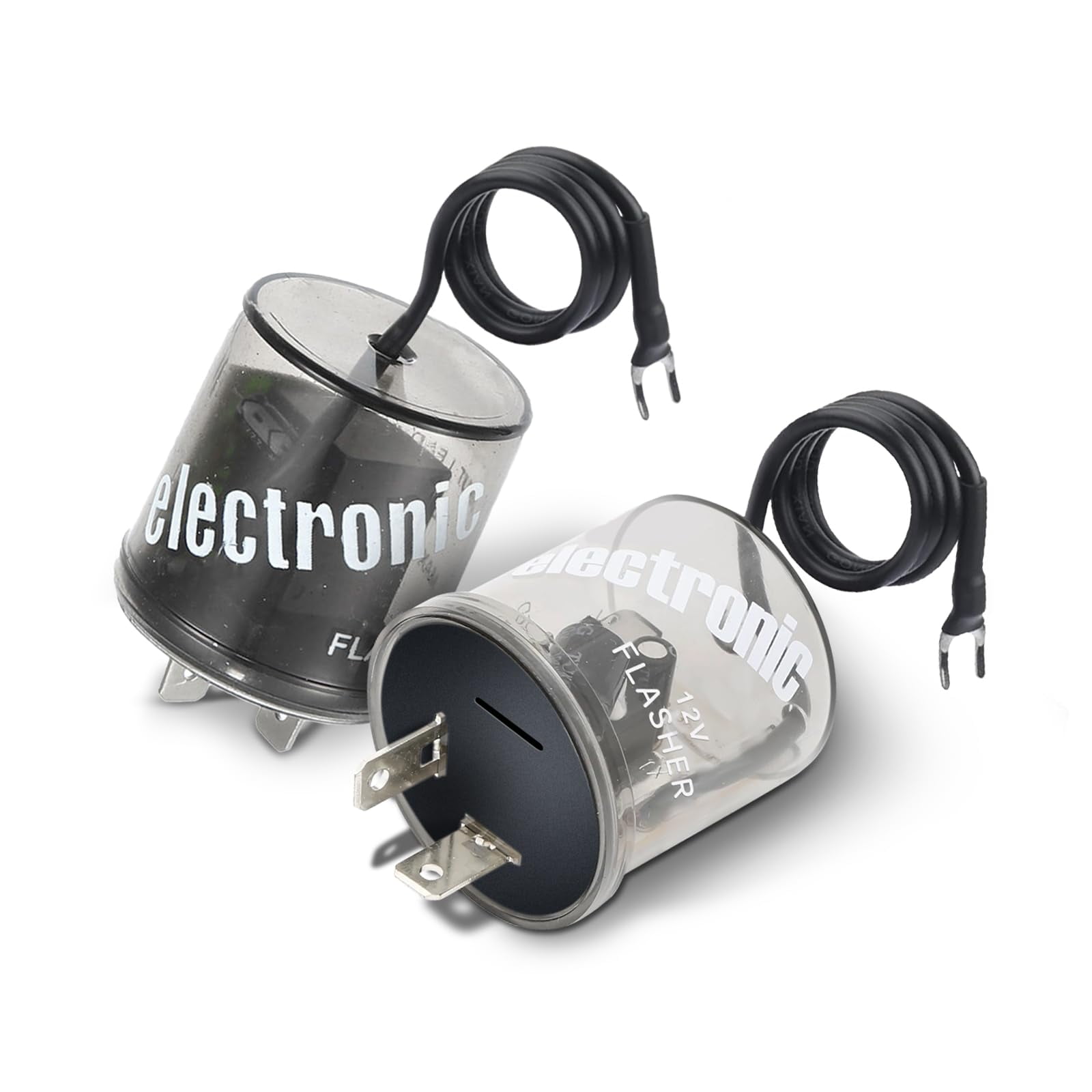 2-Pin/12V LED Flasher Relay DHF10 with Ground Wire, Perfect for Solving ...