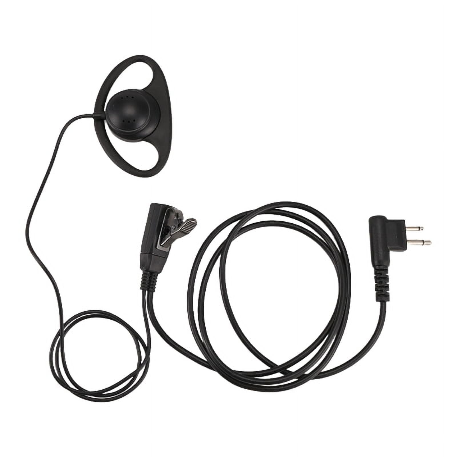2 Pin Advanced D Shape Clip-Ear Ptt Headset Earpiece Mic Way Radios ...