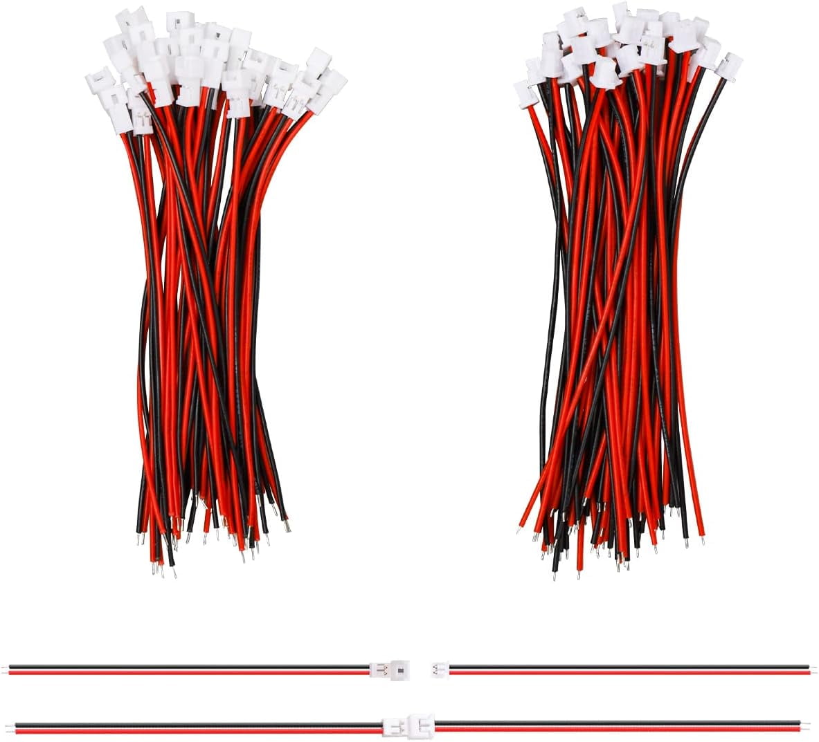 2 Pin Connector, 30 Pairs Mini Wire Connectors, 1.25 mm JST 2 Pin Micro ...