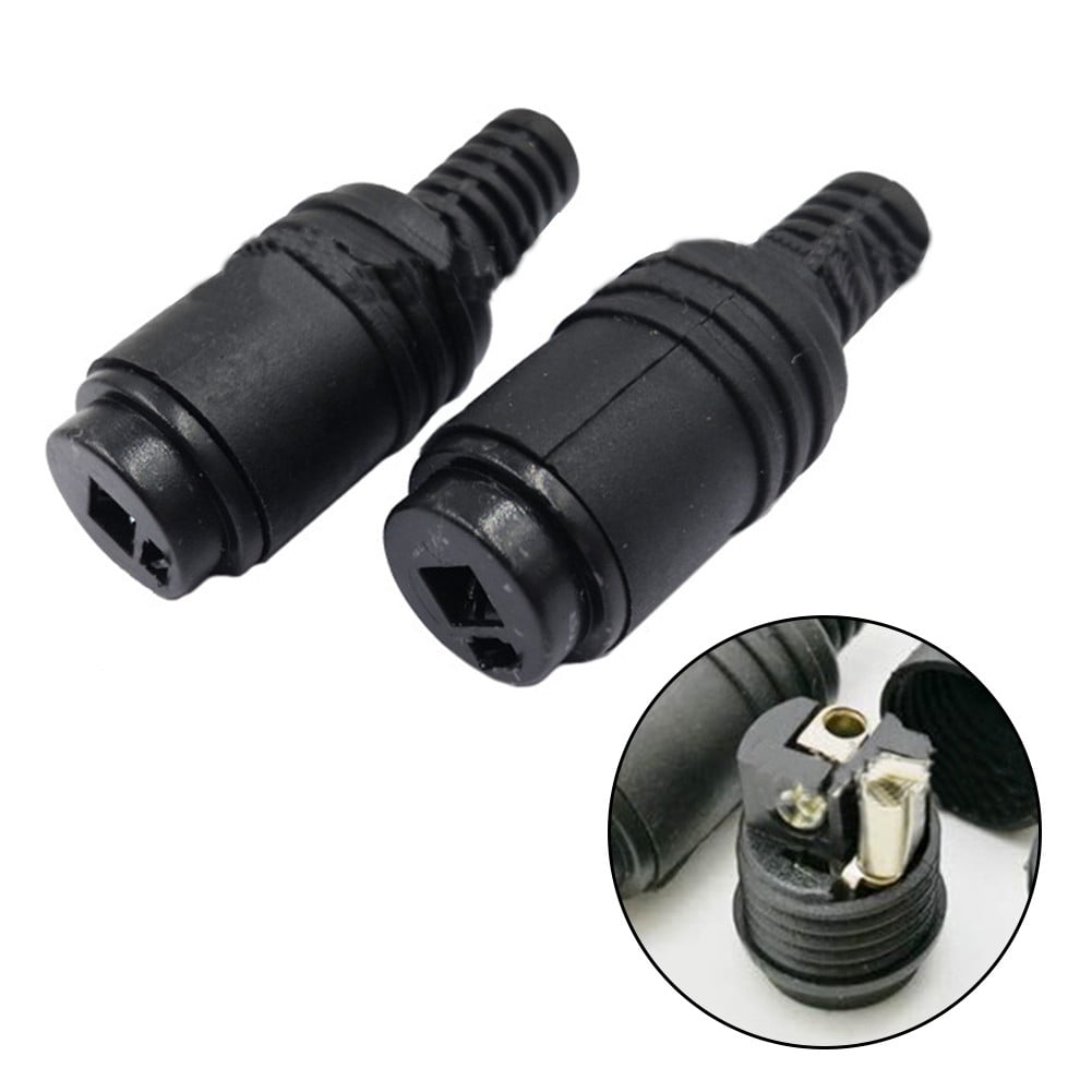 2-Pin DIN Speaker Plug Socket x2 PAIR NEW Easy Fit Screw Terminal ...
