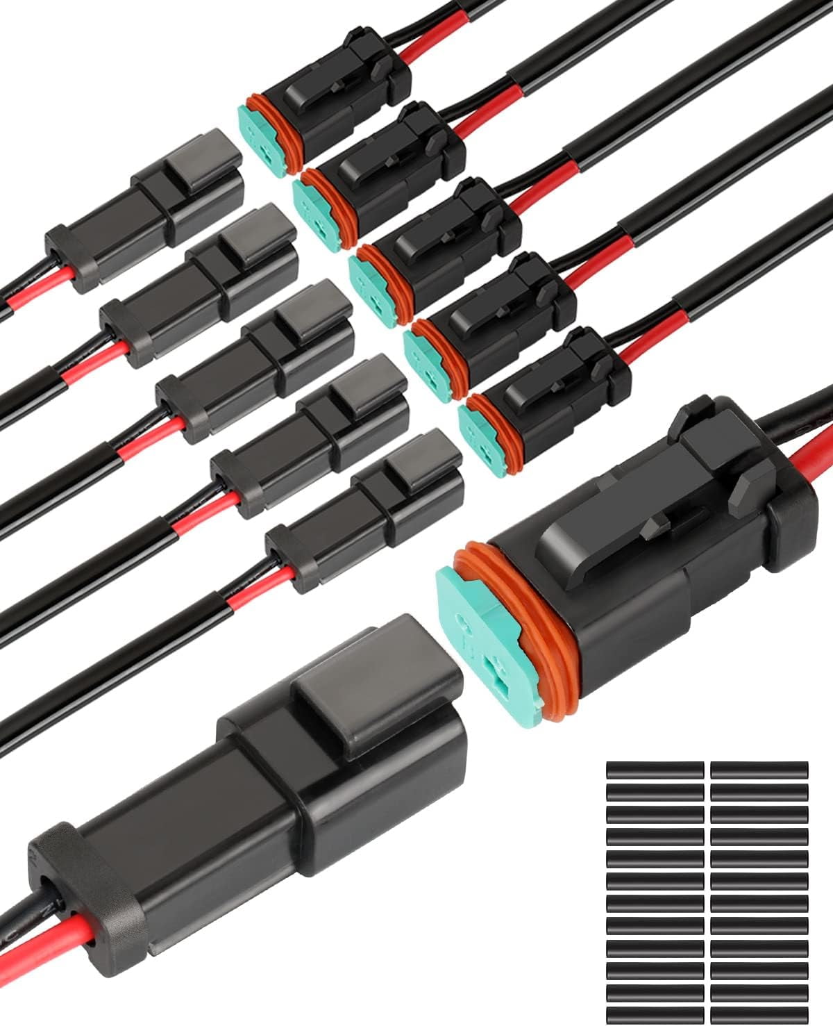 2 Pin DT Connectors Waterproof, 2 Wire Connector 16 AWG Automotive ...