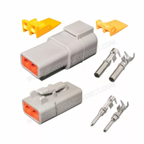 2 Pin Deutsch Dtp Dtp04-2P Dtp06-2S Waterproof Electrical Connector Kit - Walmart.com