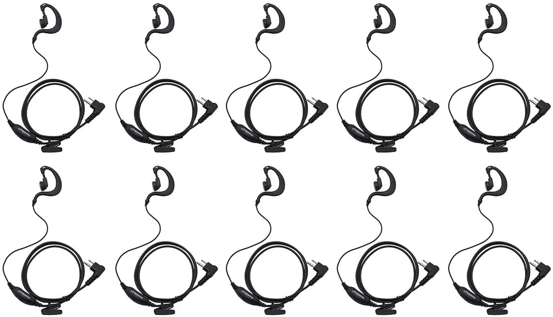 2 Pin G Shape Clip-Ear Headset Earpiece is Compatible with Two Way ...