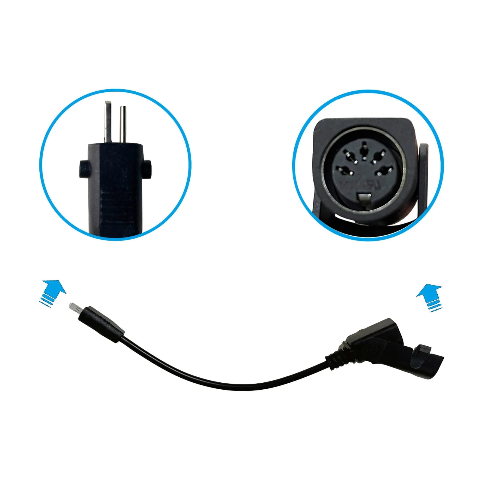 2 Pin Male to Round 5 Pin Female Conversion Cable Connectors for ...