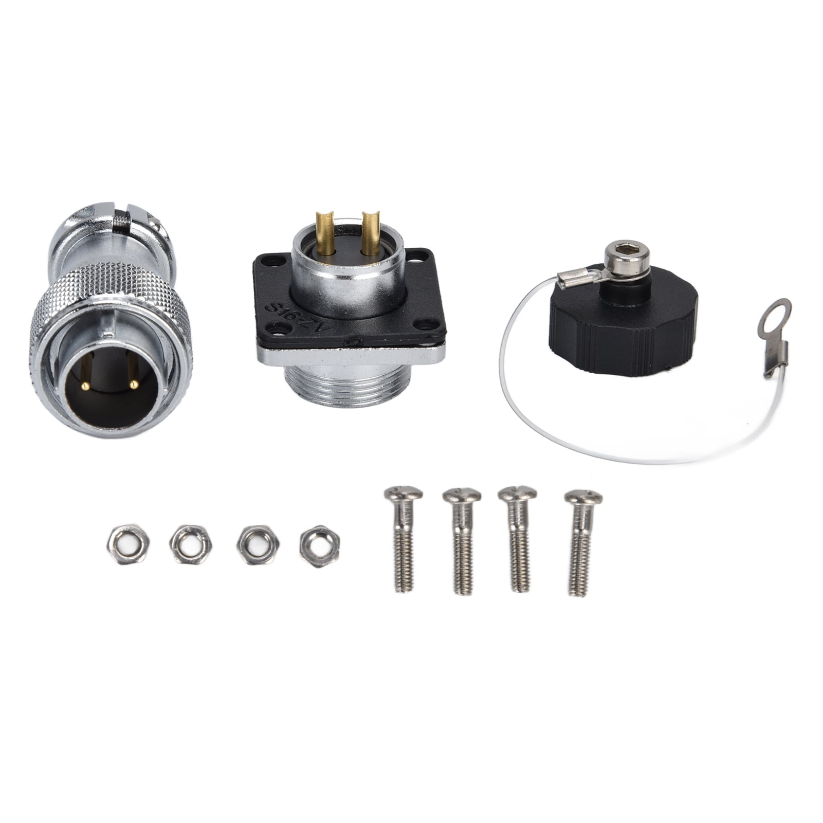 2 Pin Metal Aviation Connector Adapter Waterproof Zinc Alloy WS16 ...