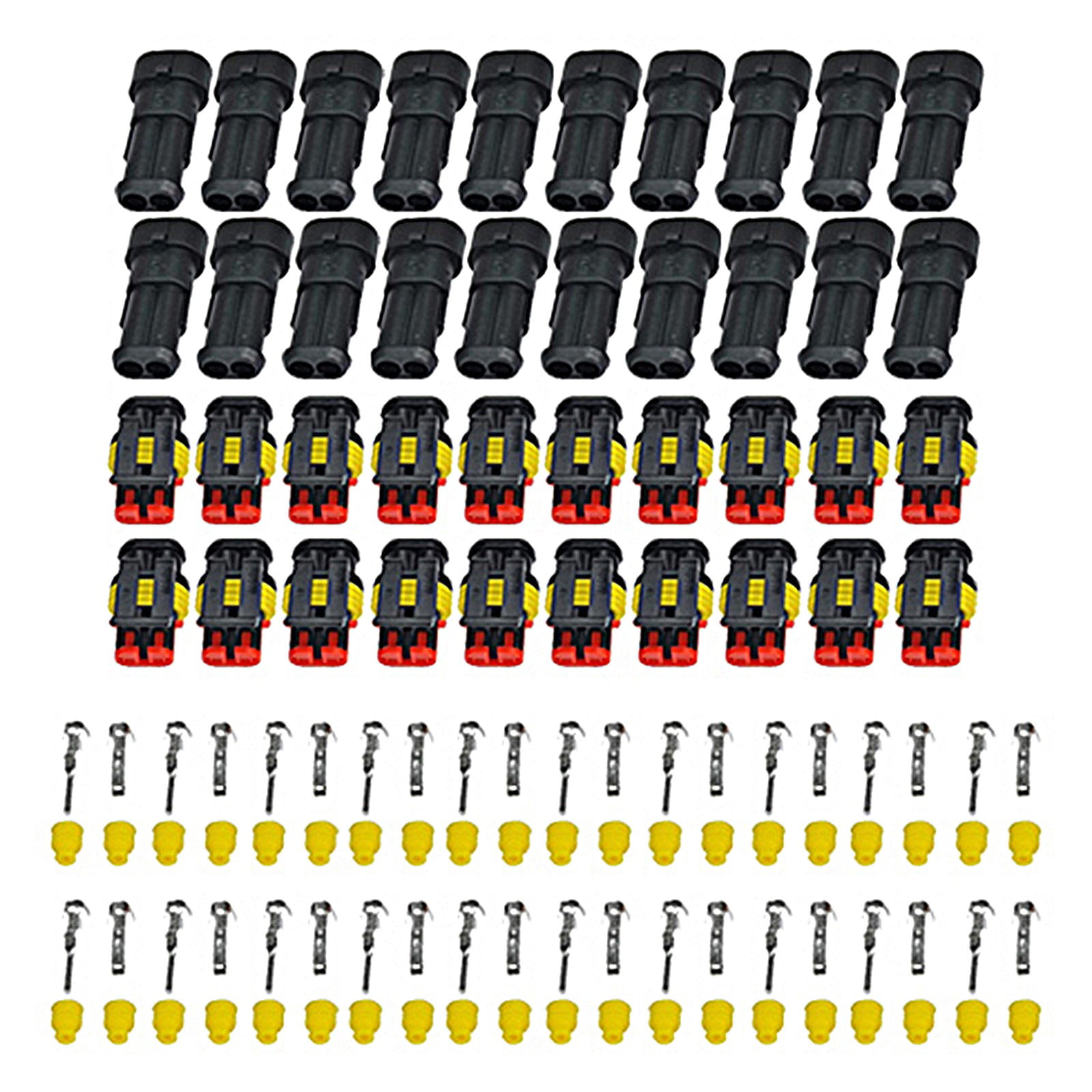 2 Pin Plug Connector Flower 20 Set 1.5 mm Connector Waterproof for Car ...